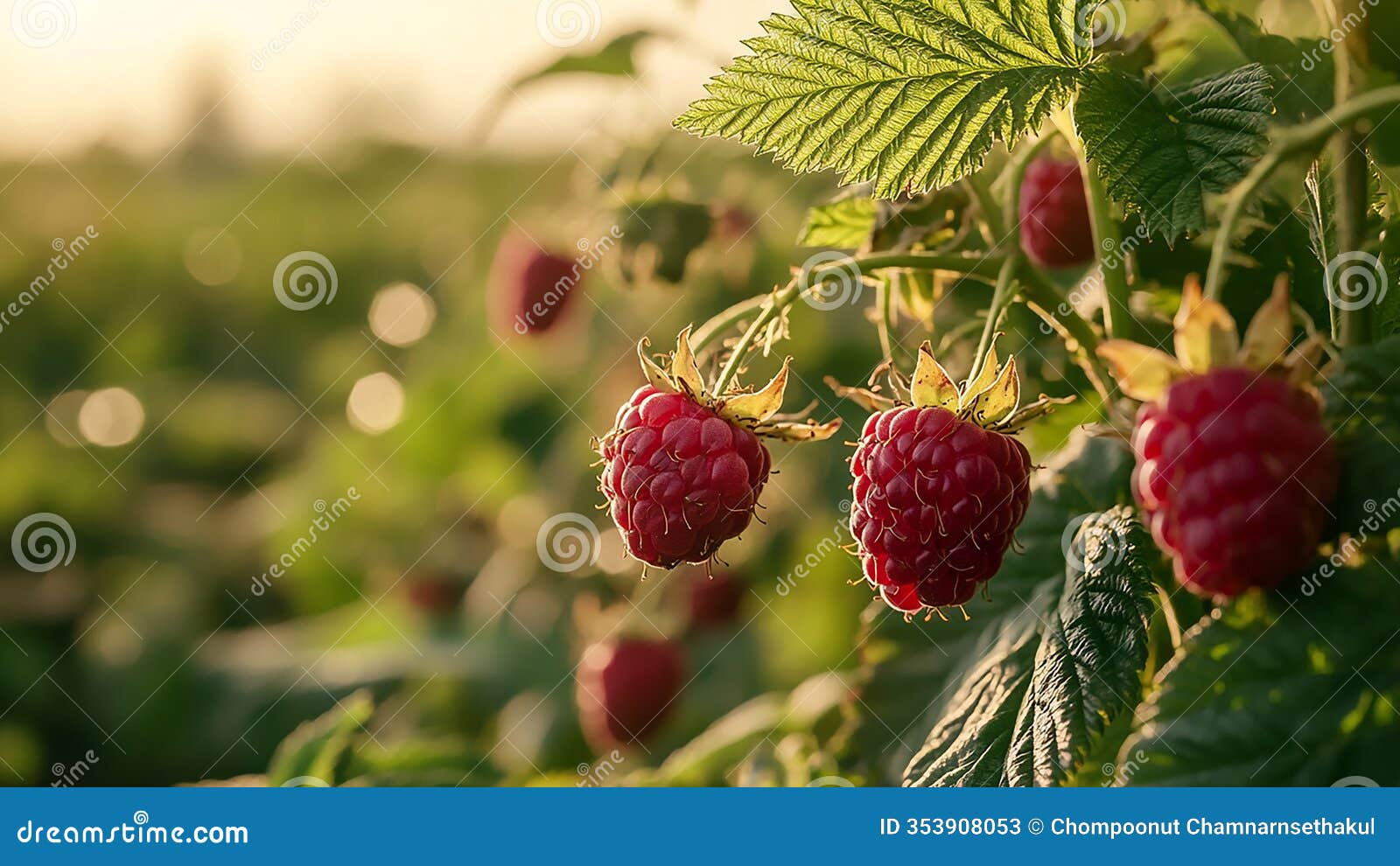 A Raspberry Plant with Weak Growth Due To Poor Soil Structure Stock ...