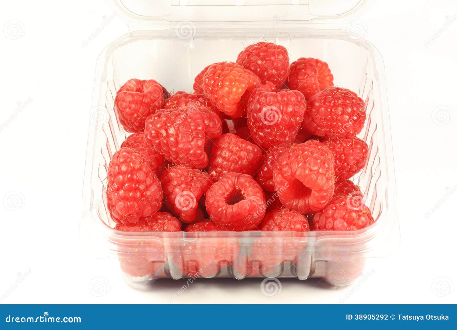 Raspberry in a Plastic Package Stock Photo - Image of plastic, white ...