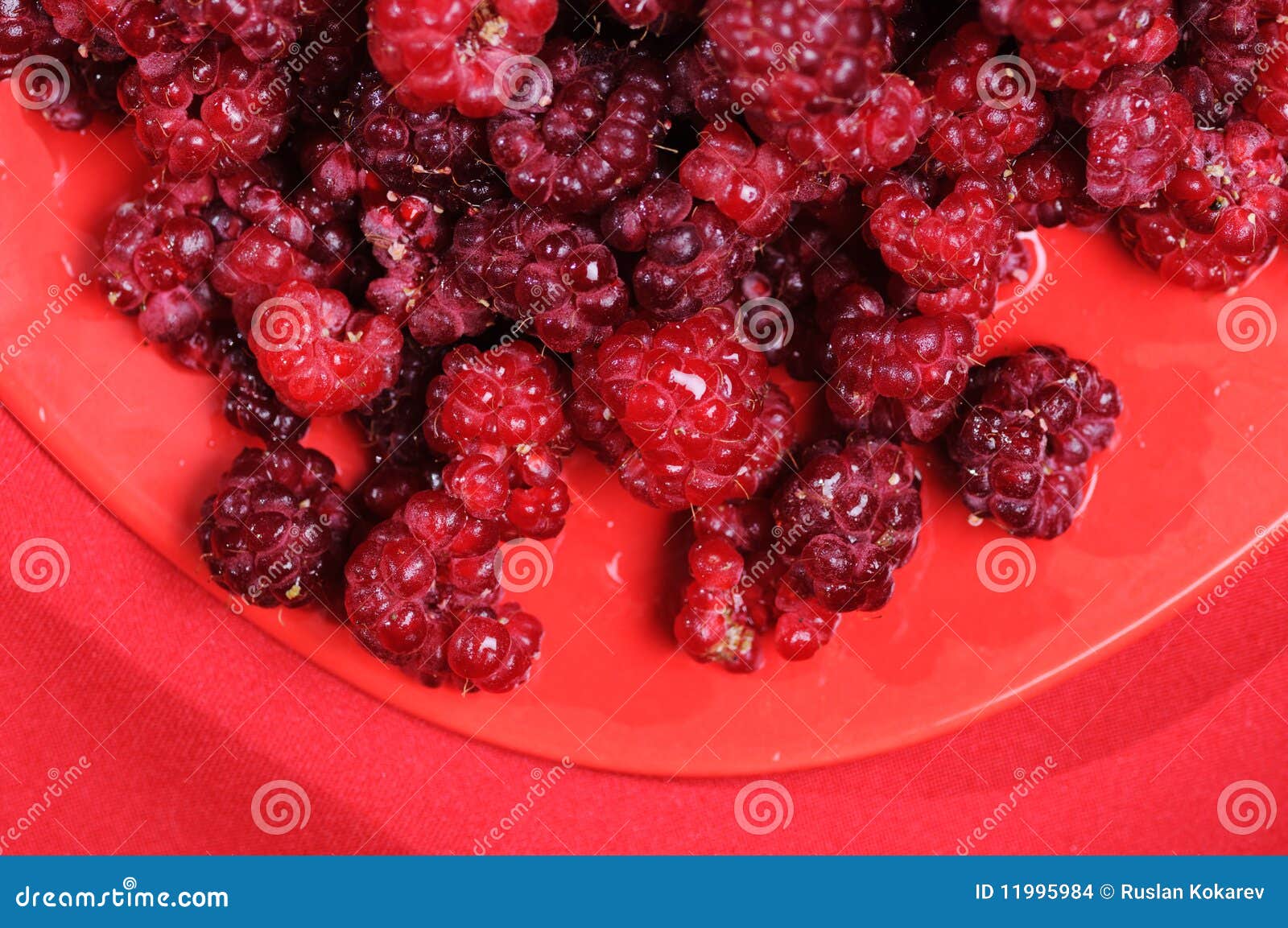 Raspberry on the plate. stock photo. Image of small, gourmet - 11995984