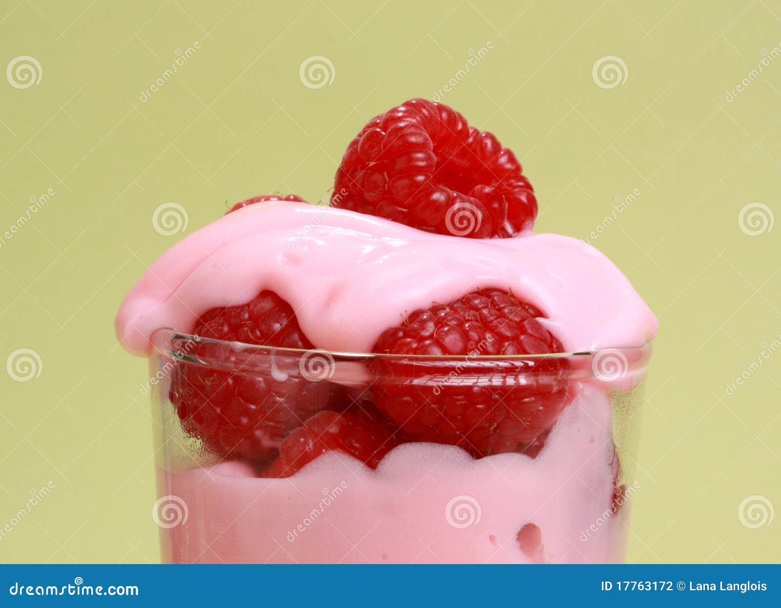 Raspberry pudding stock photo. Image of closeup, green - 17763172