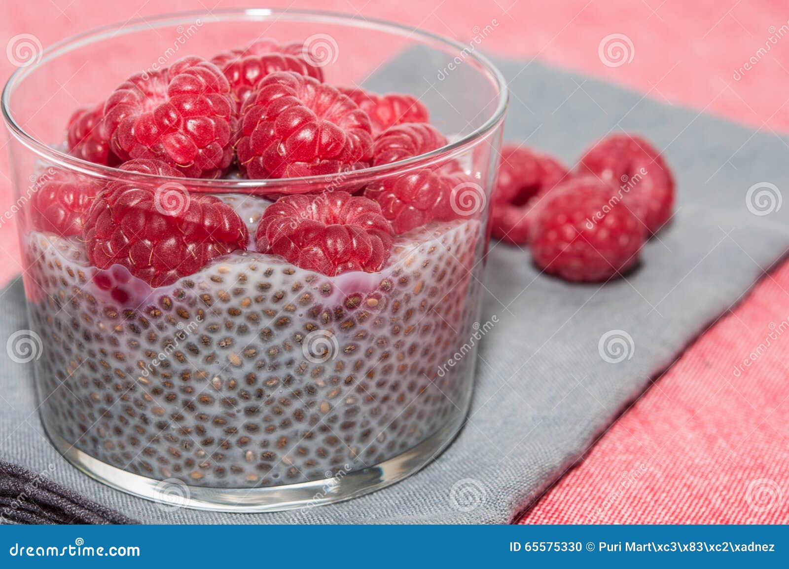 Raspberry pudding stock photo. Image of eating, supplement - 65575330