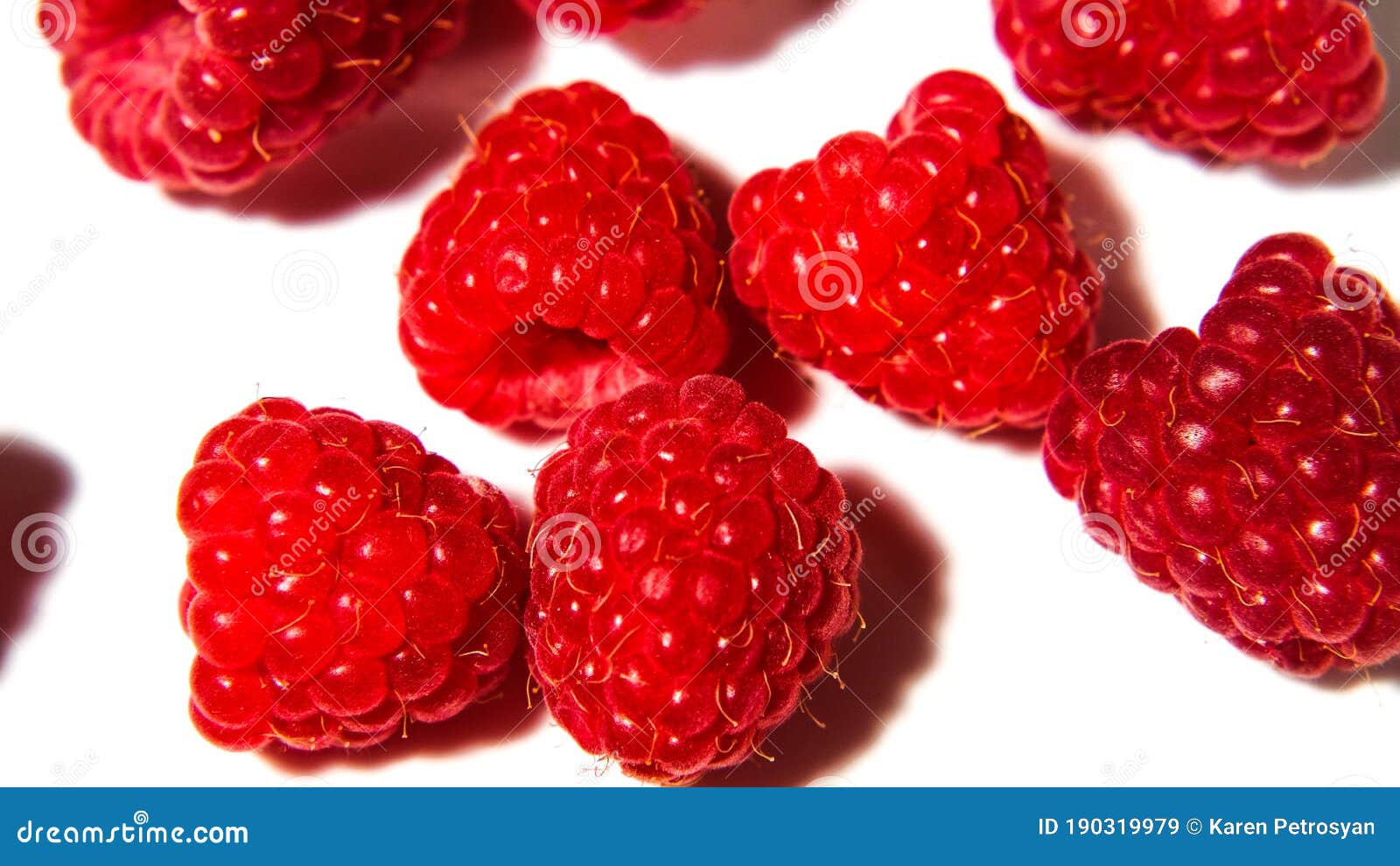 Raspberry . Raspberries on White Background Stock Image - Image of ...