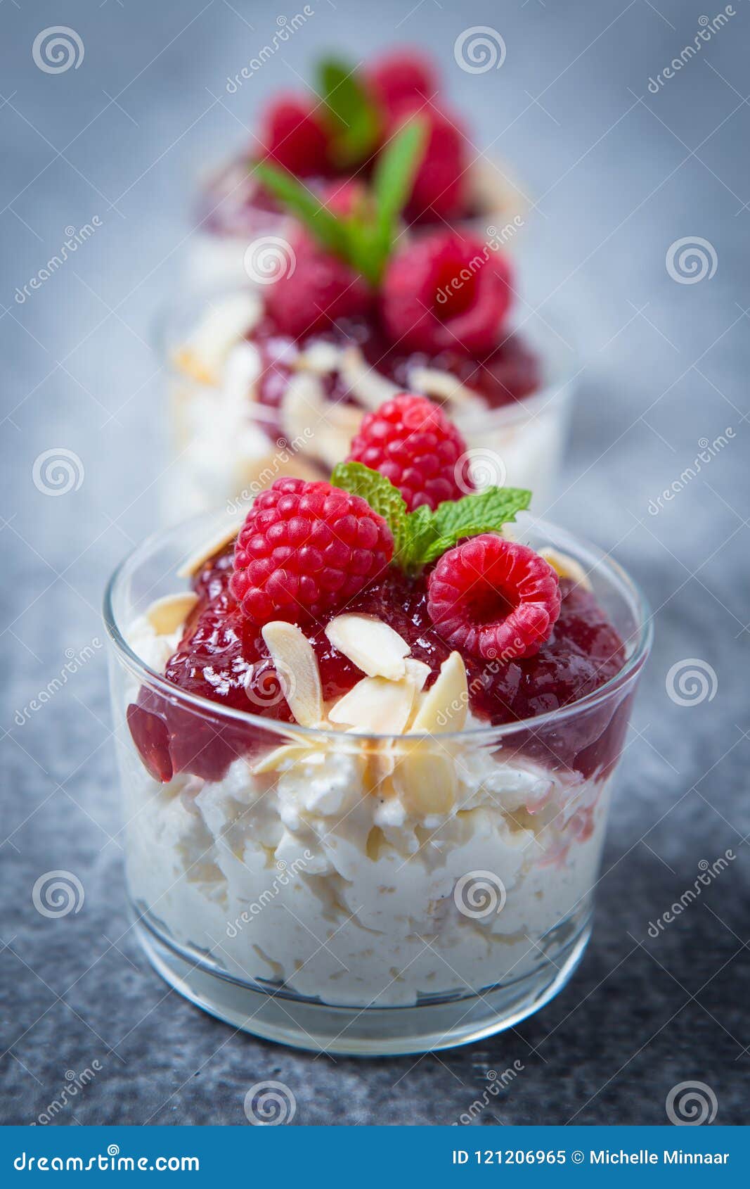 Raspberry Rice Pudding stock image. Image of health - 121206965