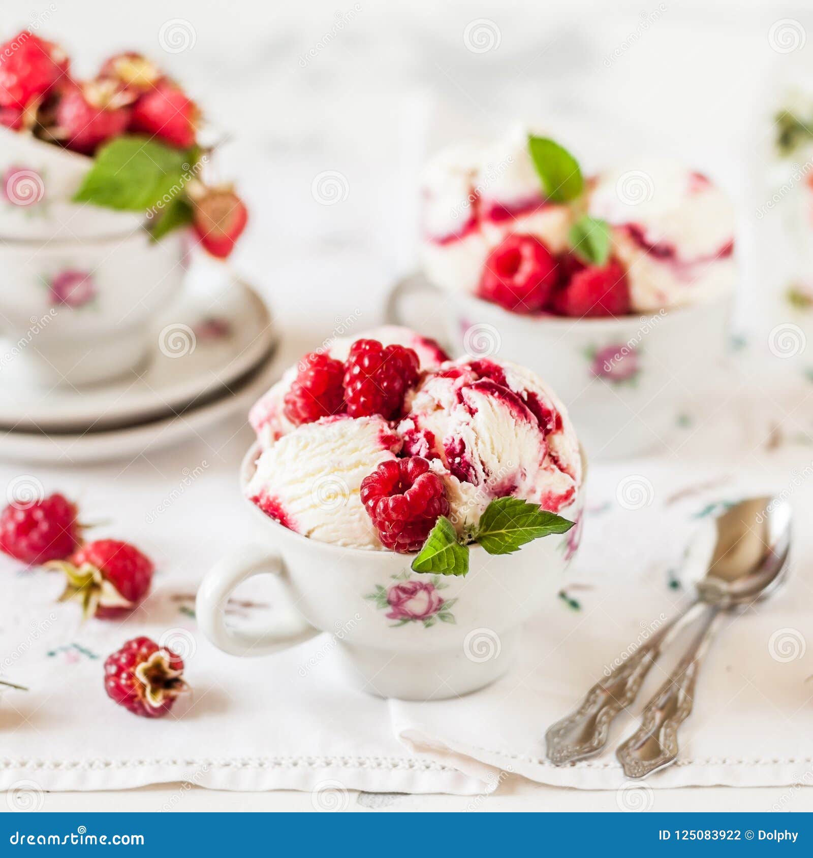 Raspberry Ripple Ice Cream stock photo. Image of delicious - 125083922