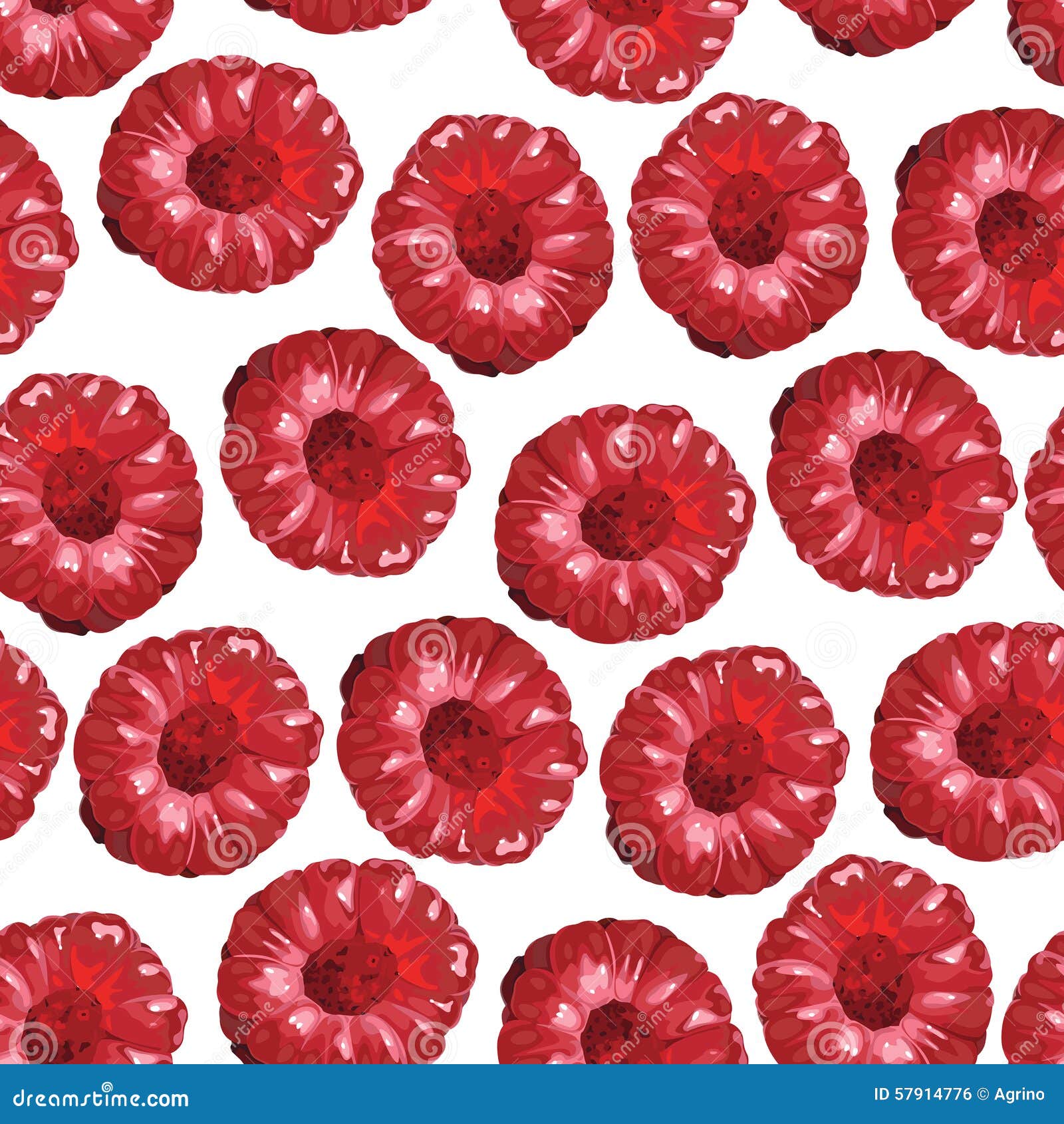 Raspberry seamless pattern stock vector. Illustration of graphics ...