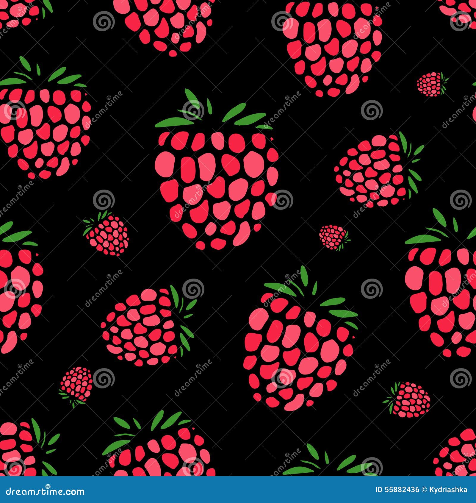 Raspberry Seamless Pattern For Your Design Stock Vector - Illustration ...