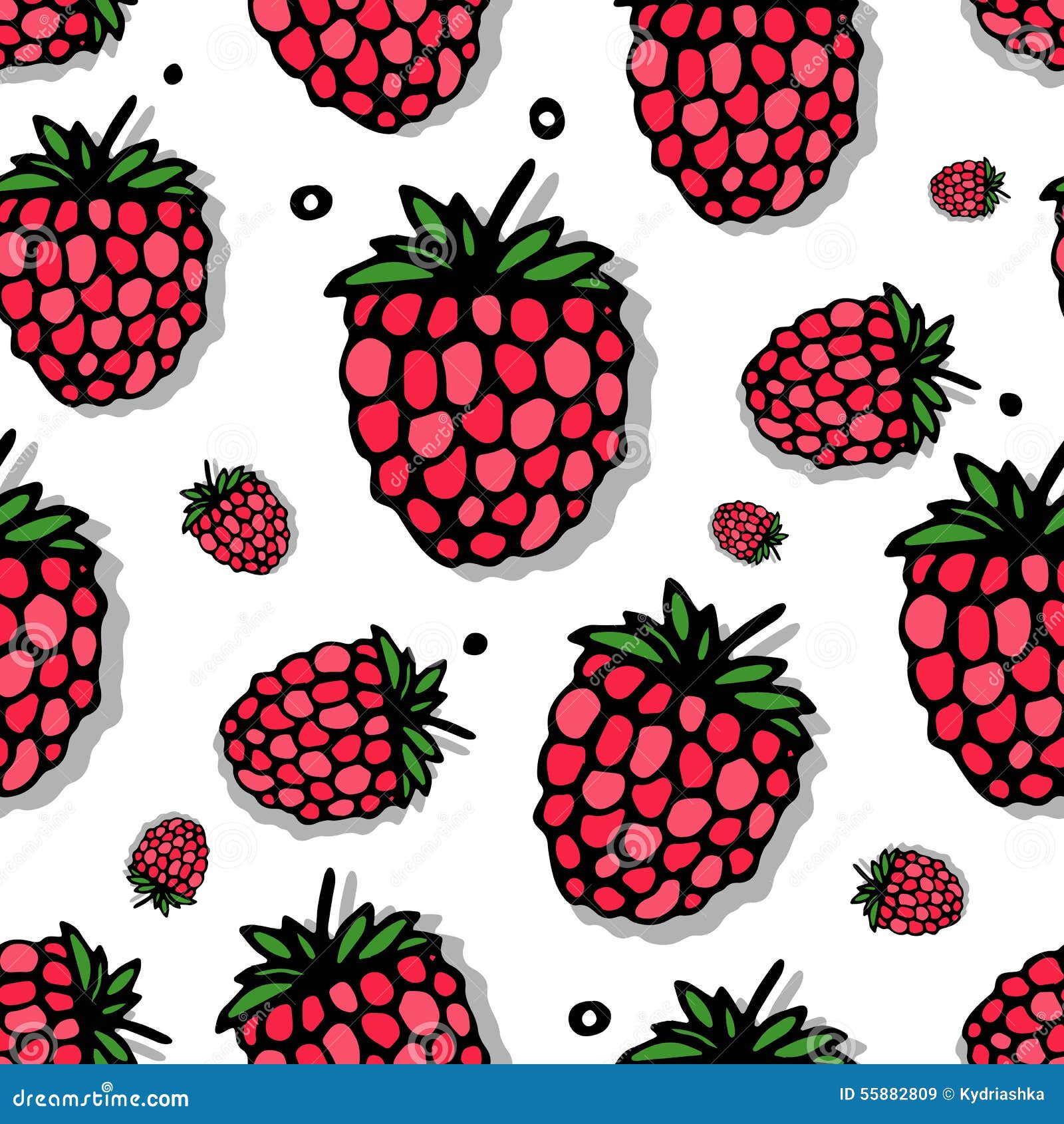 Raspberry Seamless Pattern for Your Design Stock Vector - Illustration ...