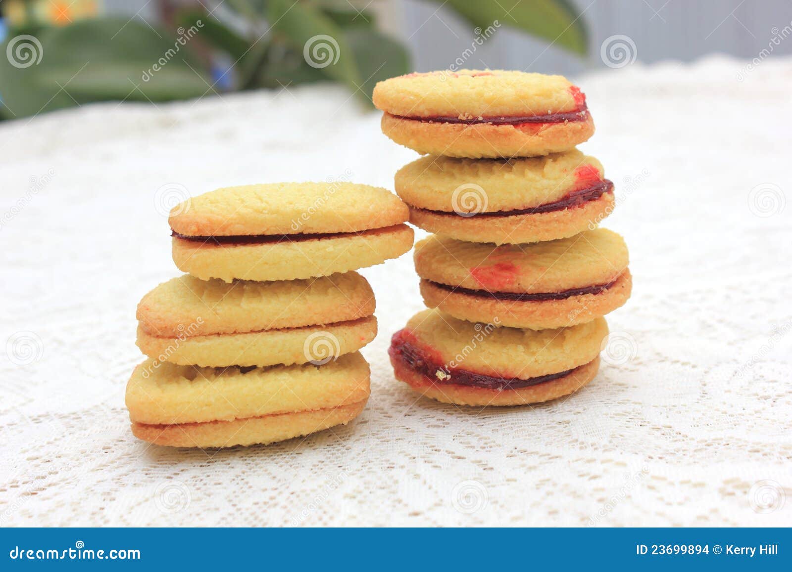 Raspberry shortcakes stock photo. Image of cookie, round - 23699894