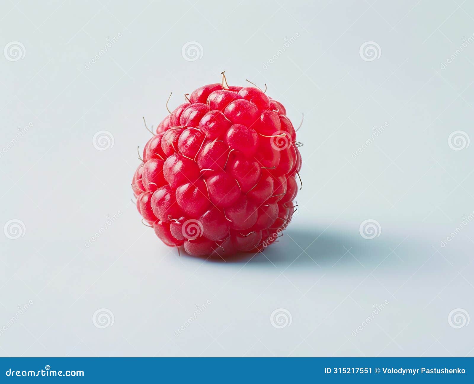 A Raspberry is Shown on a White Background Stock Image - Image of white ...