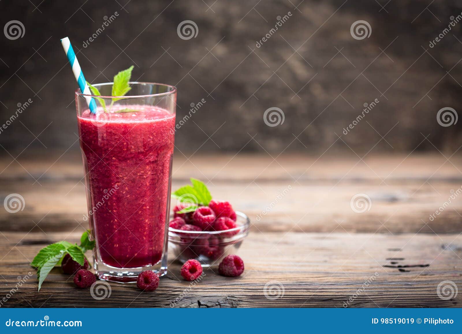 Raspberry smoothie stock image. Image of detox, glass - 98519019