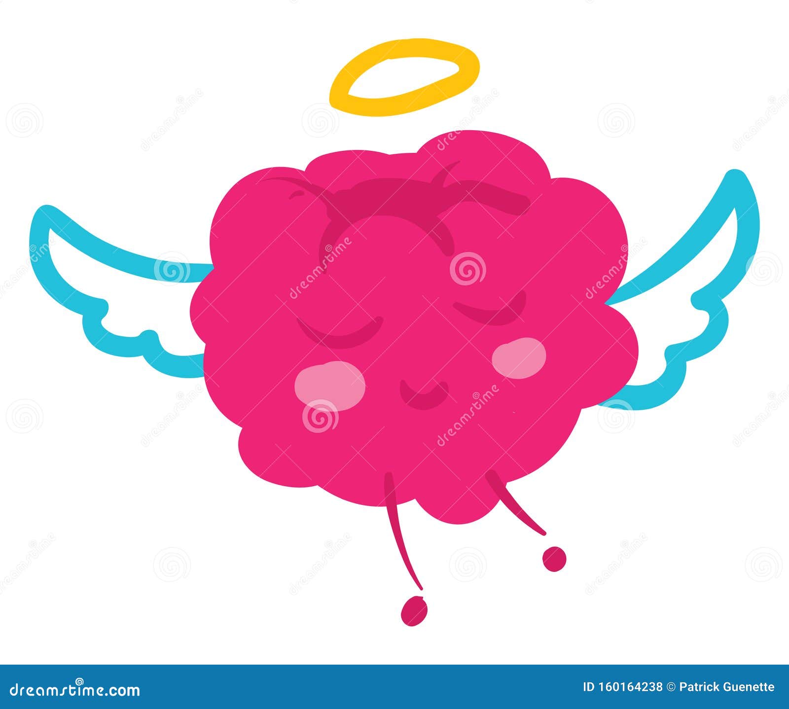 Image of a Raspberry Shaped Angel, Vector or Color Illustration Stock ...