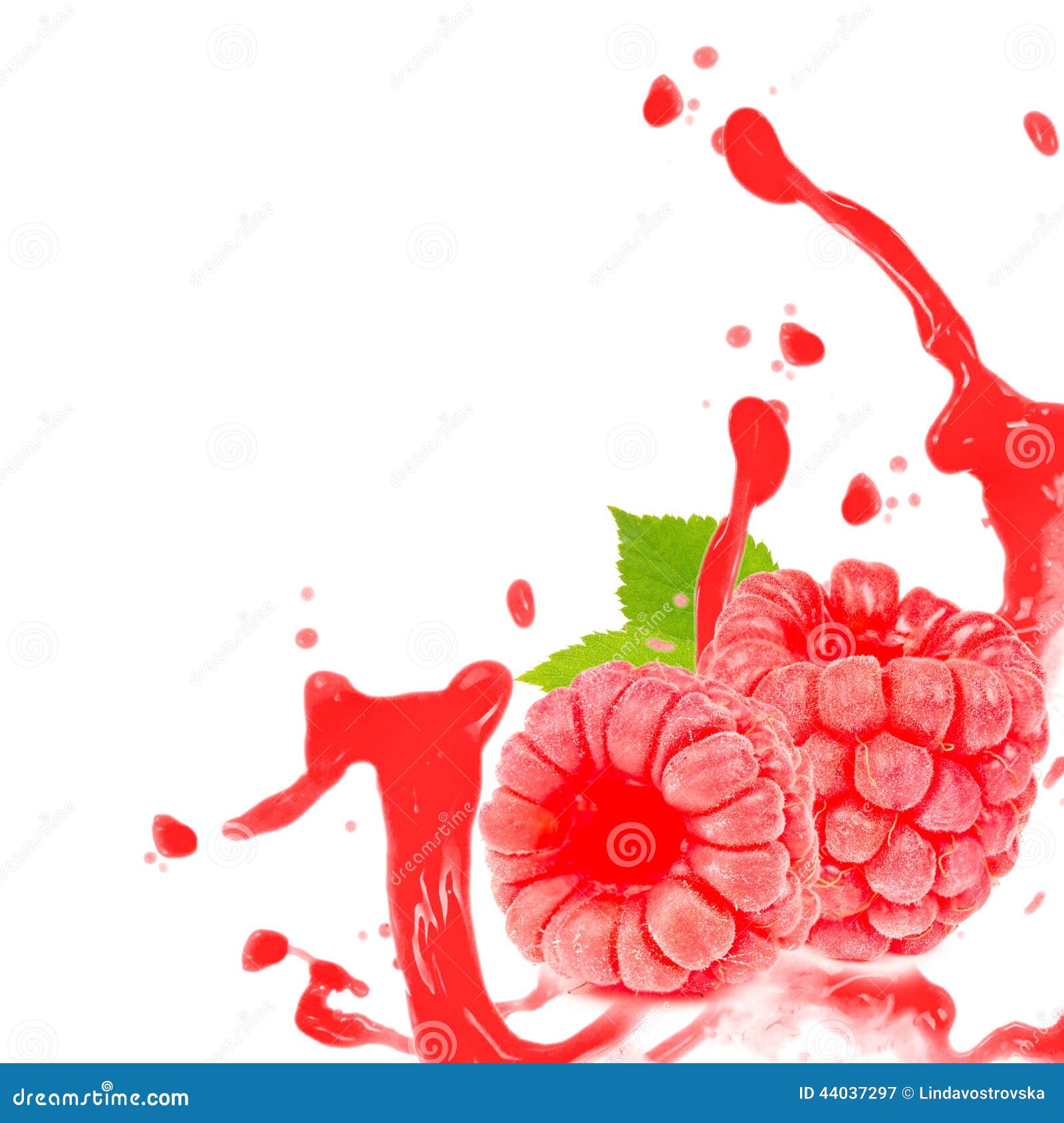 Raspberry splash stock image. Image of macro, isolated - 44037297