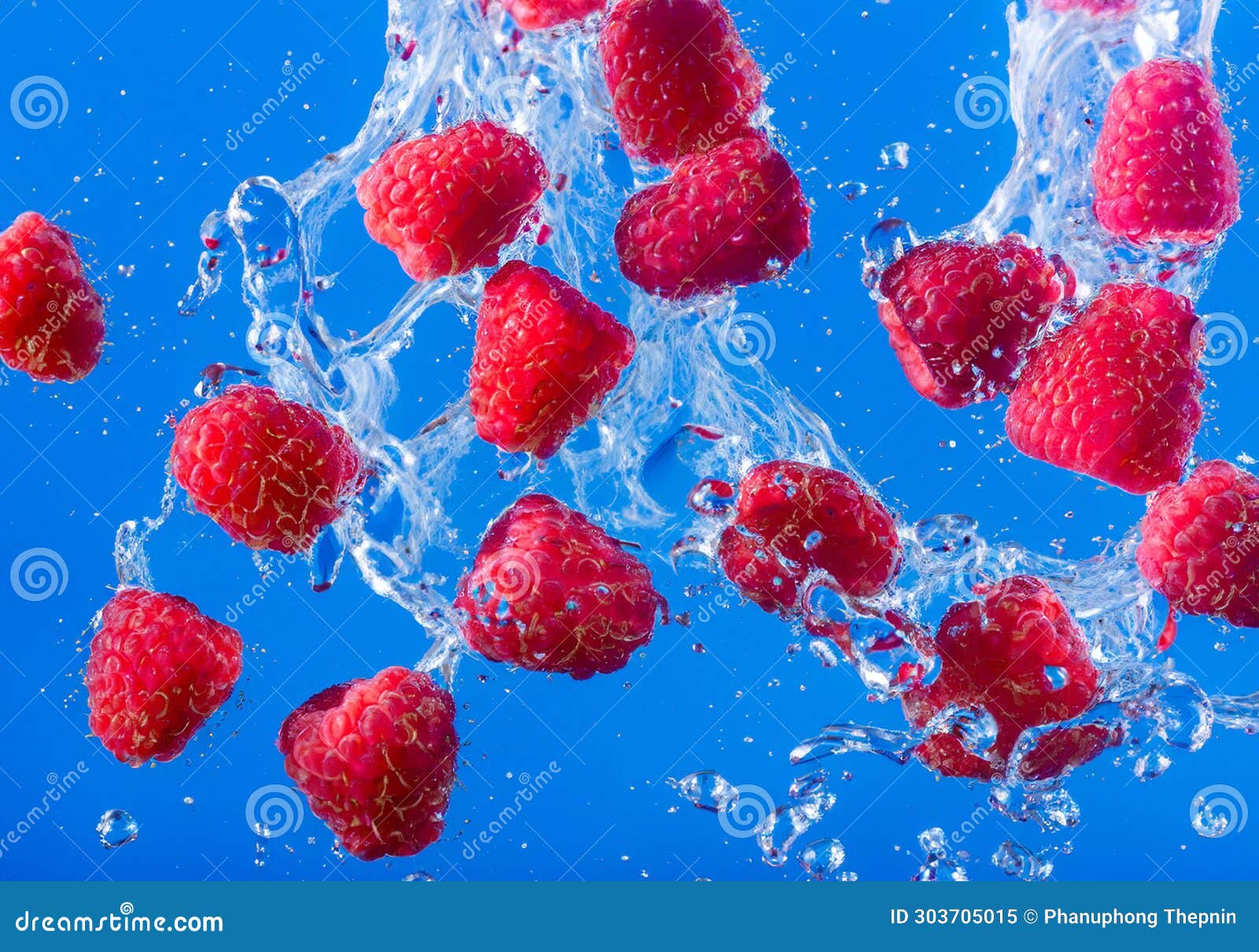 Raspberry Splash In Pink Liquid. Generative Ai. Royalty-Free ...