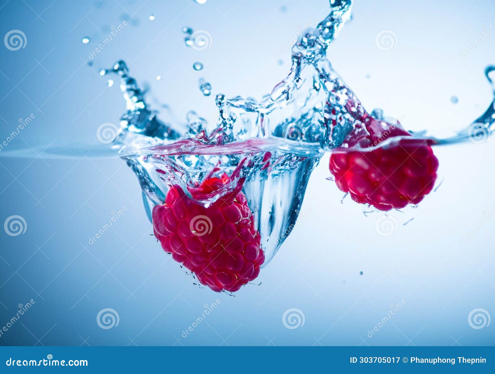 Raspberry splash in water stock illustration. Illustration of rippled ...