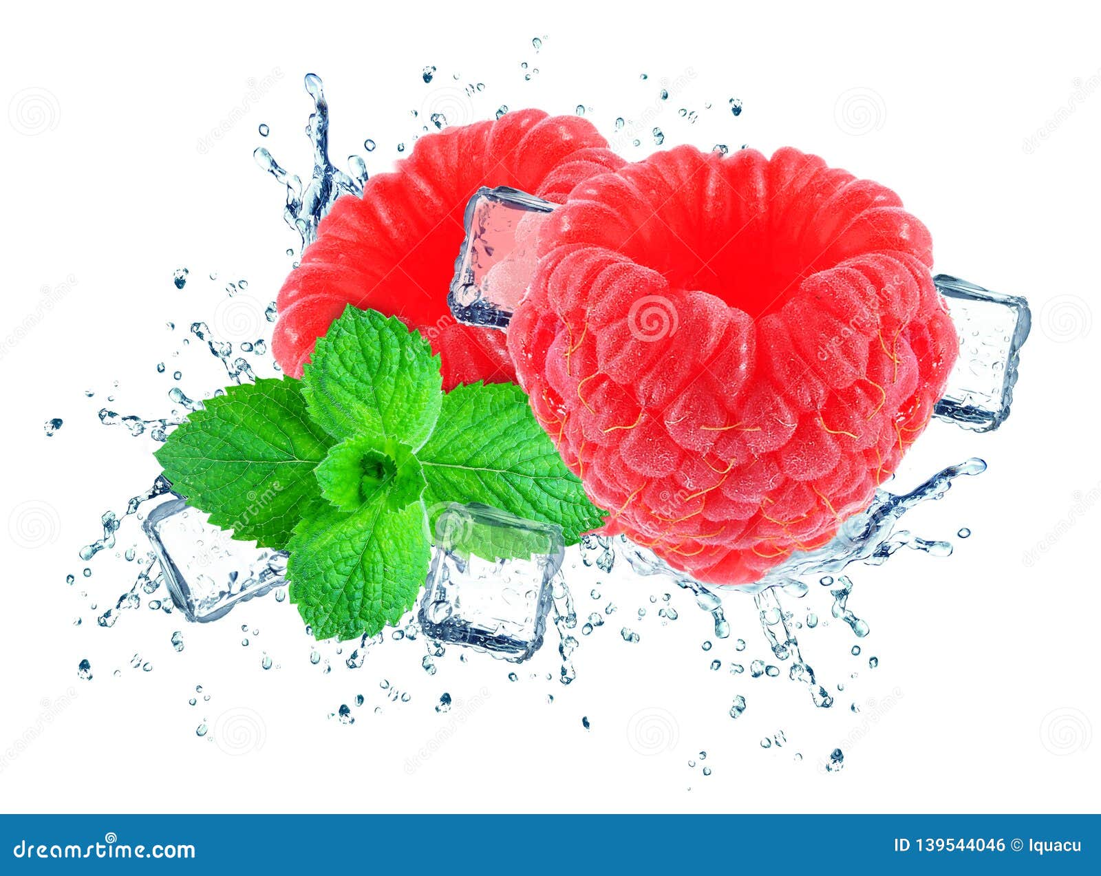 Raspberry splash water stock photo. Image of clean, blue - 139544046