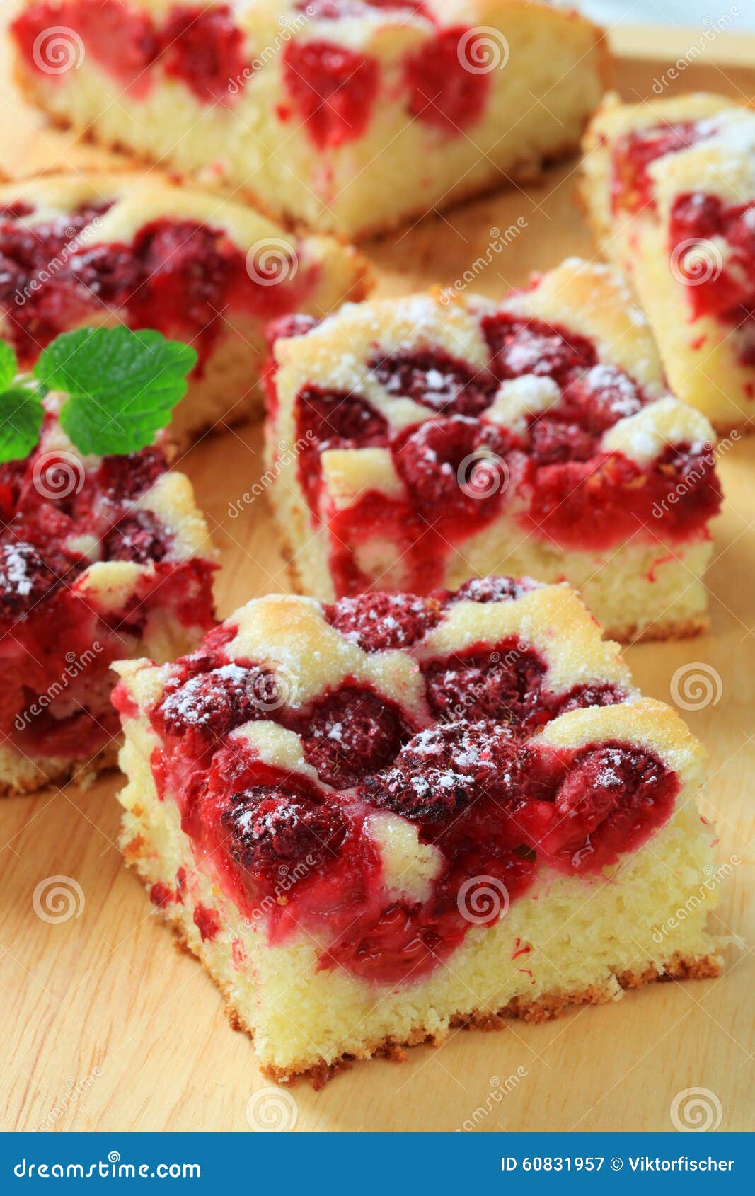 Raspberry Sponge Cake Slices Stock Image - Image of dessert, sweet ...