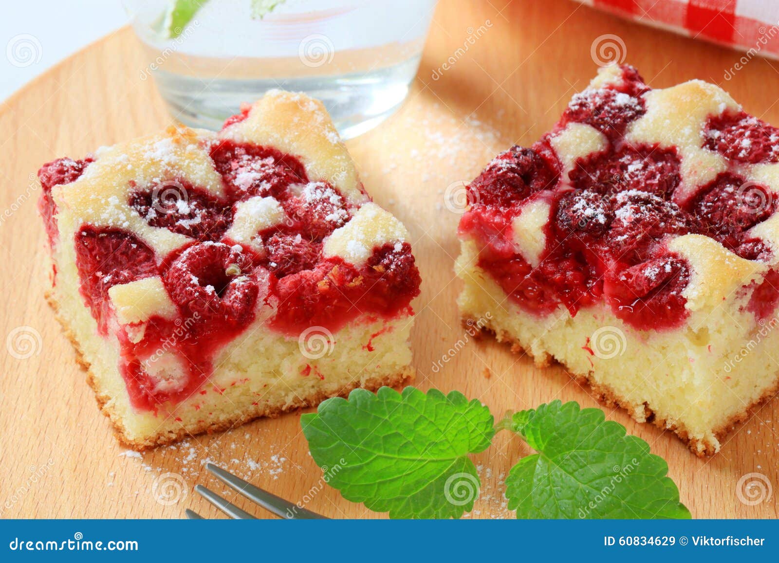 Raspberry Sponge Cake Slices Stock Image - Image of cutting, dessert ...