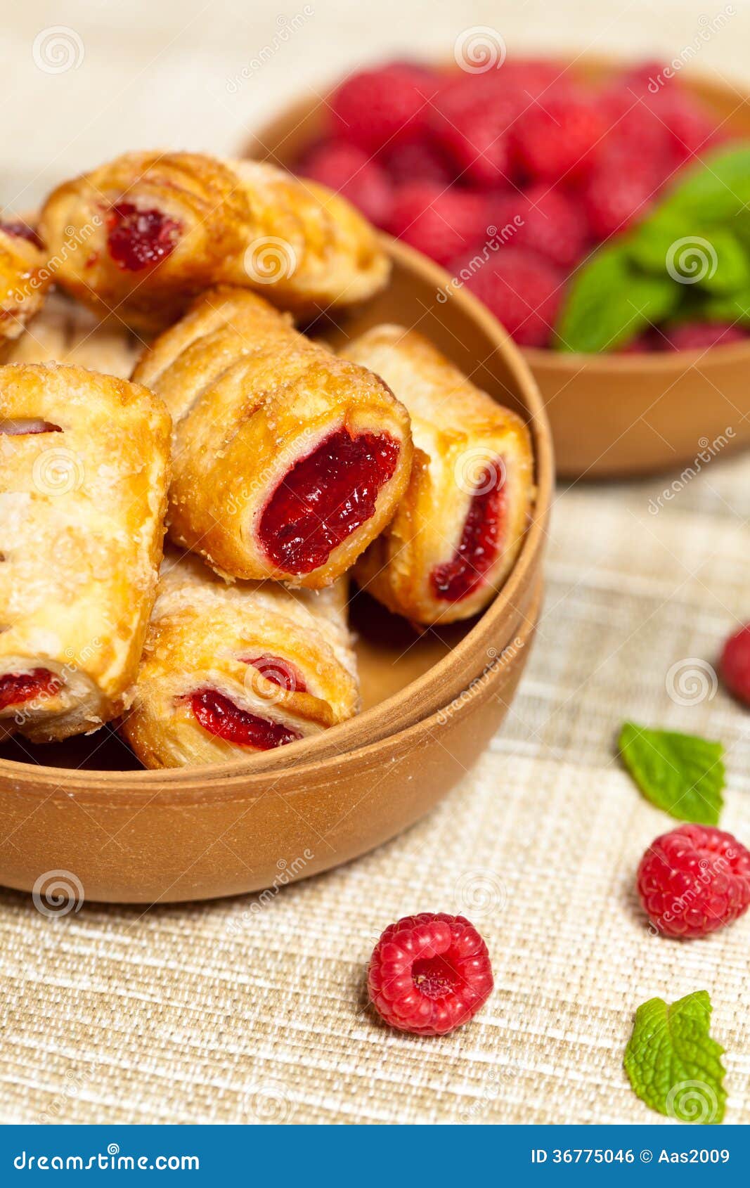 Raspberry Strudel Bites stock photo. Image of filling - 36775046