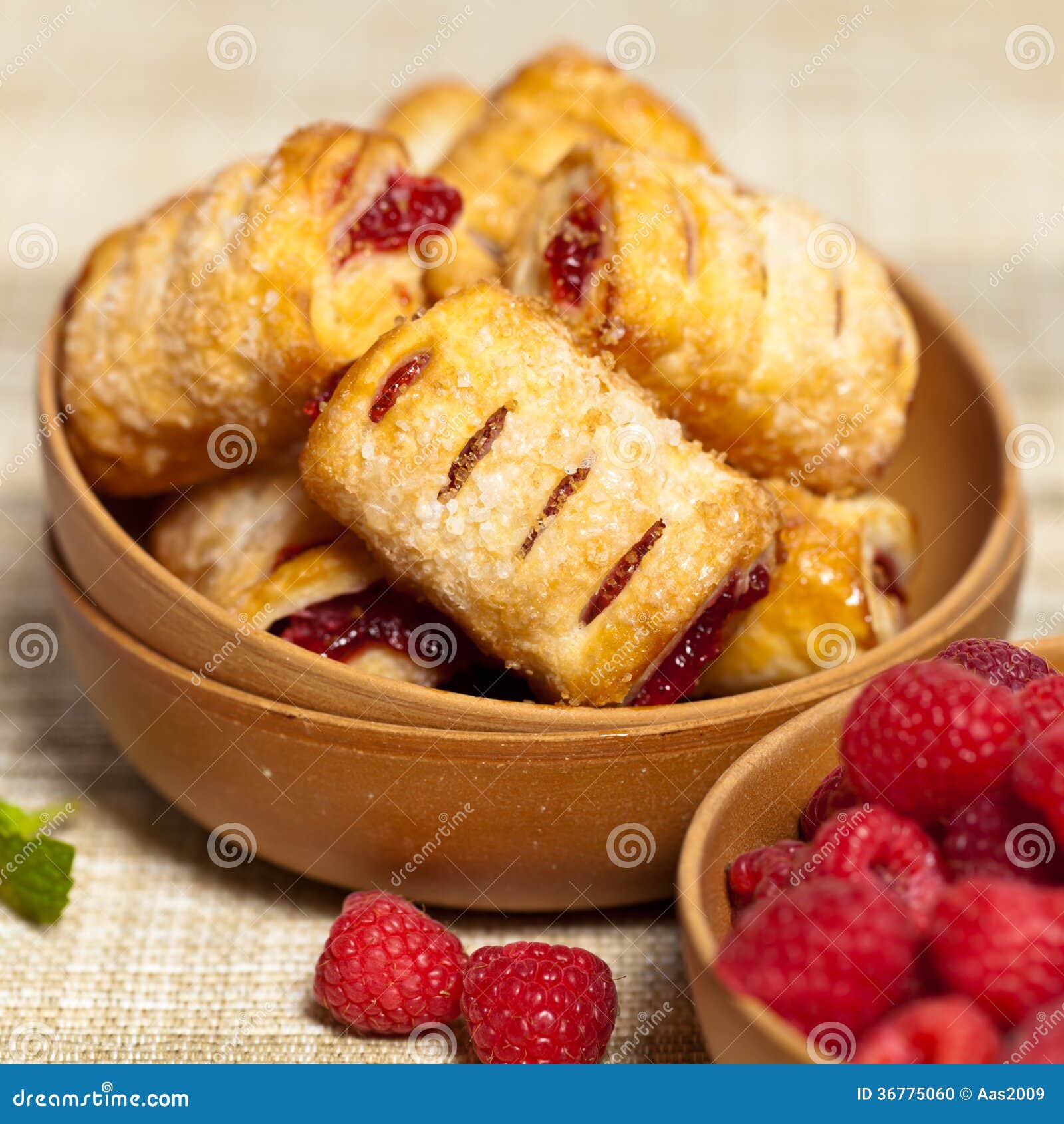 Raspberry Strudel Bites stock photo. Image of baked, gourmet - 36775060