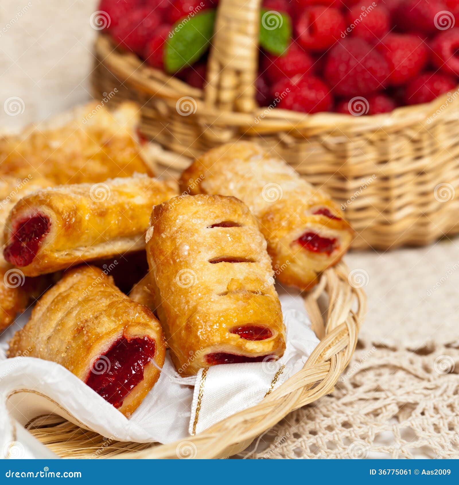 Raspberry Strudel Bites stock image. Image of danish - 36775061