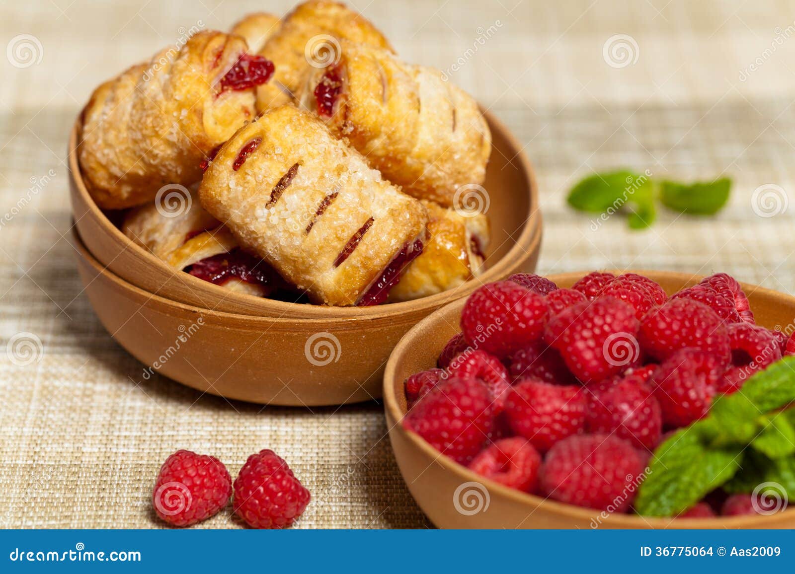 Raspberry Strudel Bites stock photo. Image of danish - 36775064