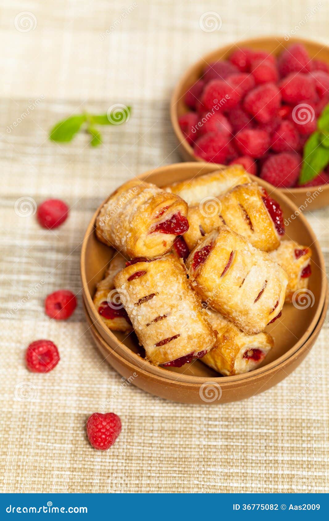 Raspberry Strudel Bites stock photo. Image of sweet, vanilla - 36775082