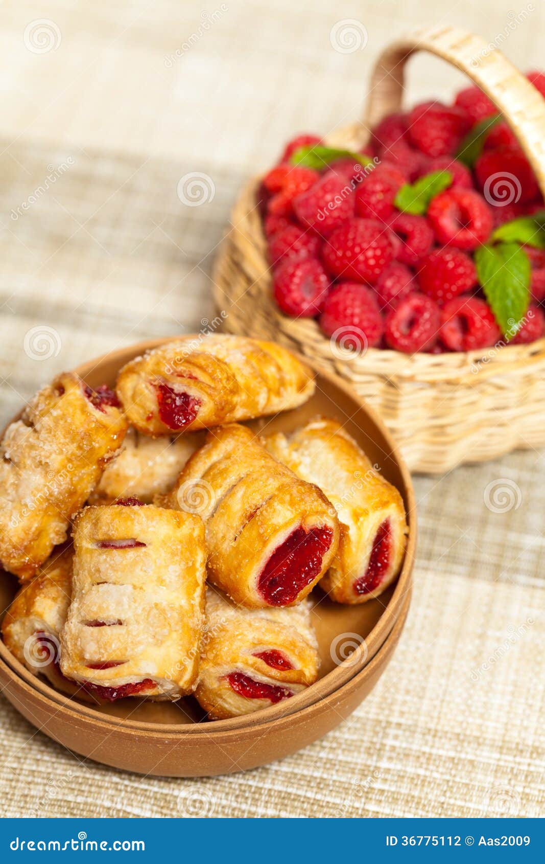 Raspberry Strudel Bites stock photo. Image of vanilla - 36775112