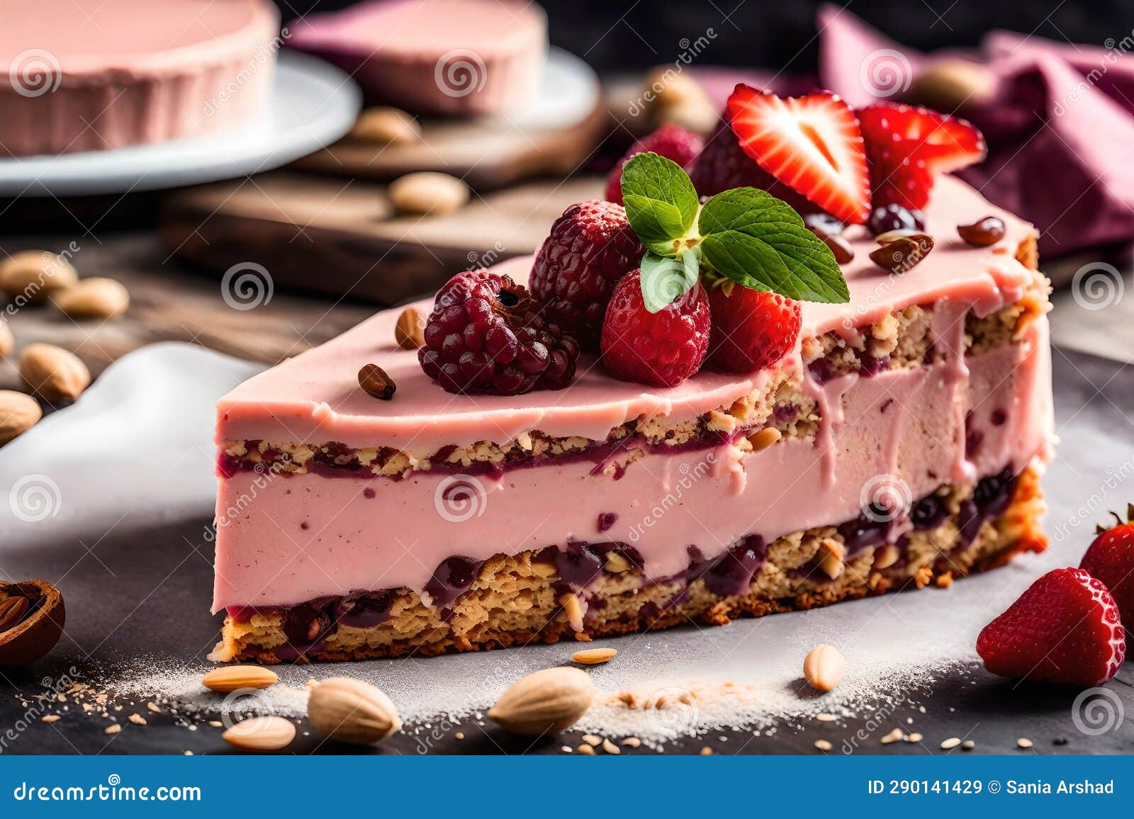 Raspberry swirl indulgence stock illustration. Illustration of baking ...