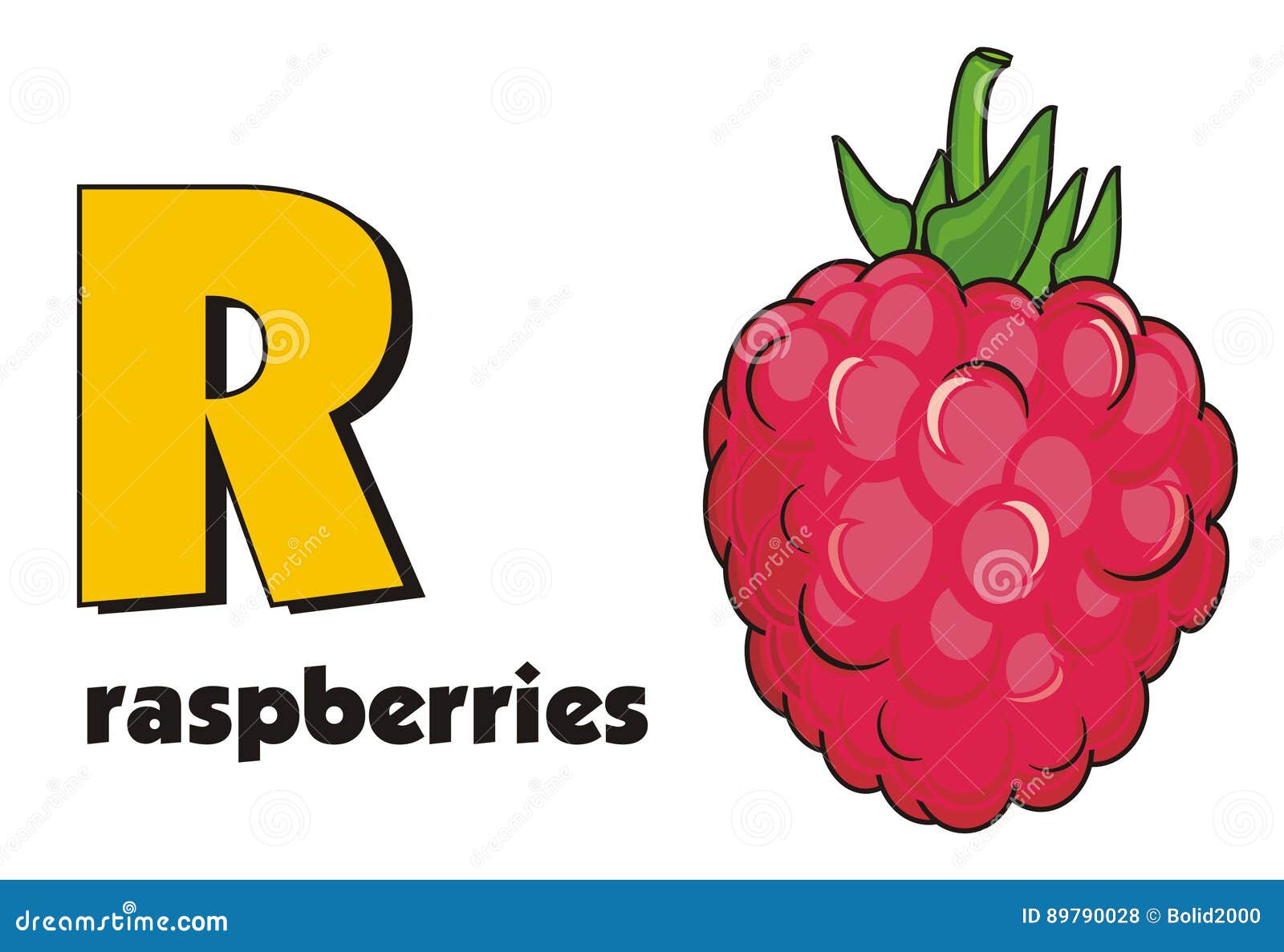 Raspberry with symbols stock illustration. Illustration of profile ...