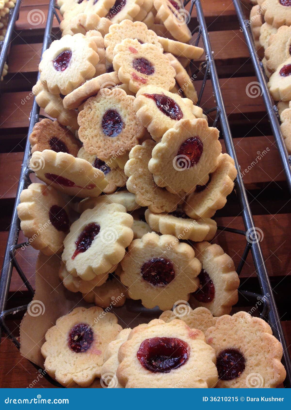 Raspberry Tart Cookies at the Bakery Stock Image - Image of raspberry ...