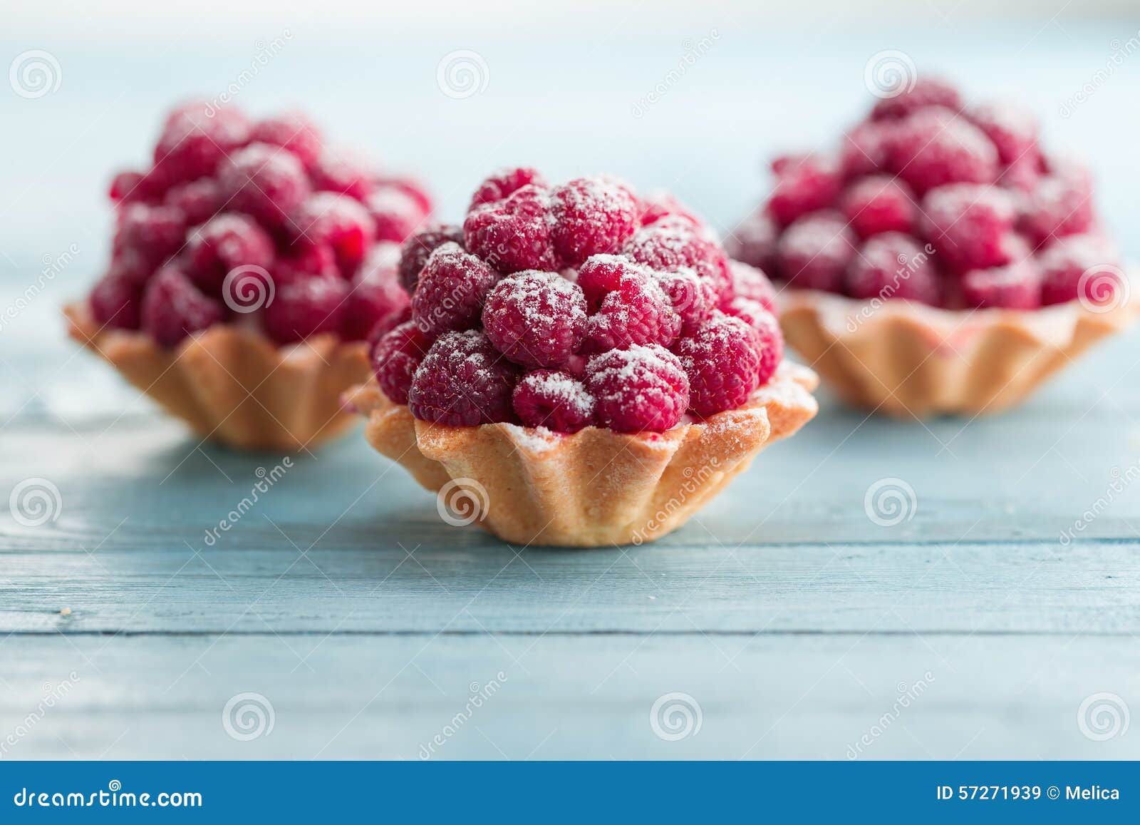 Raspberry tartlets stock image. Image of biscuit, confectionery - 57271939