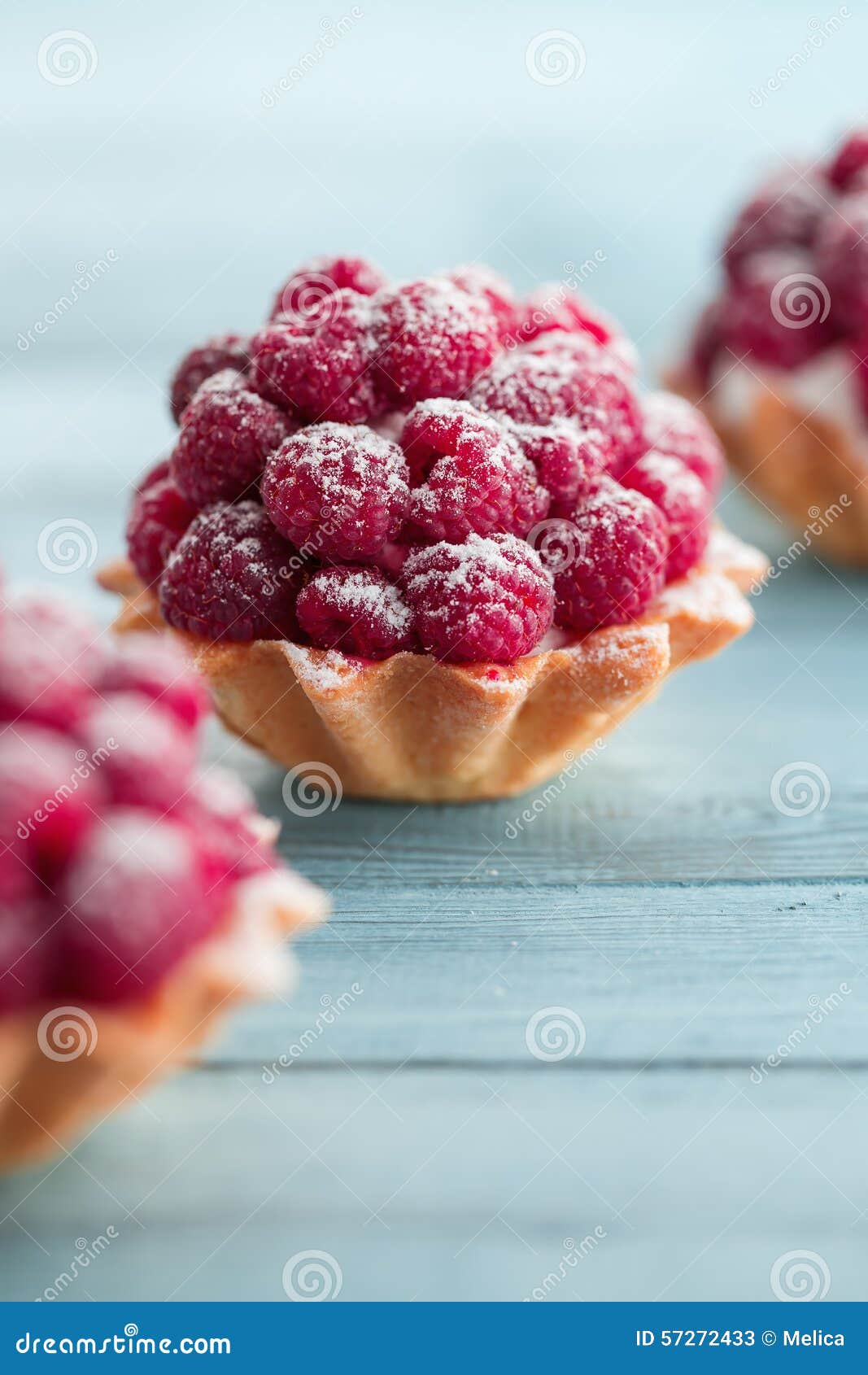 Raspberry tartlets stock image. Image of french, fruit - 57272433