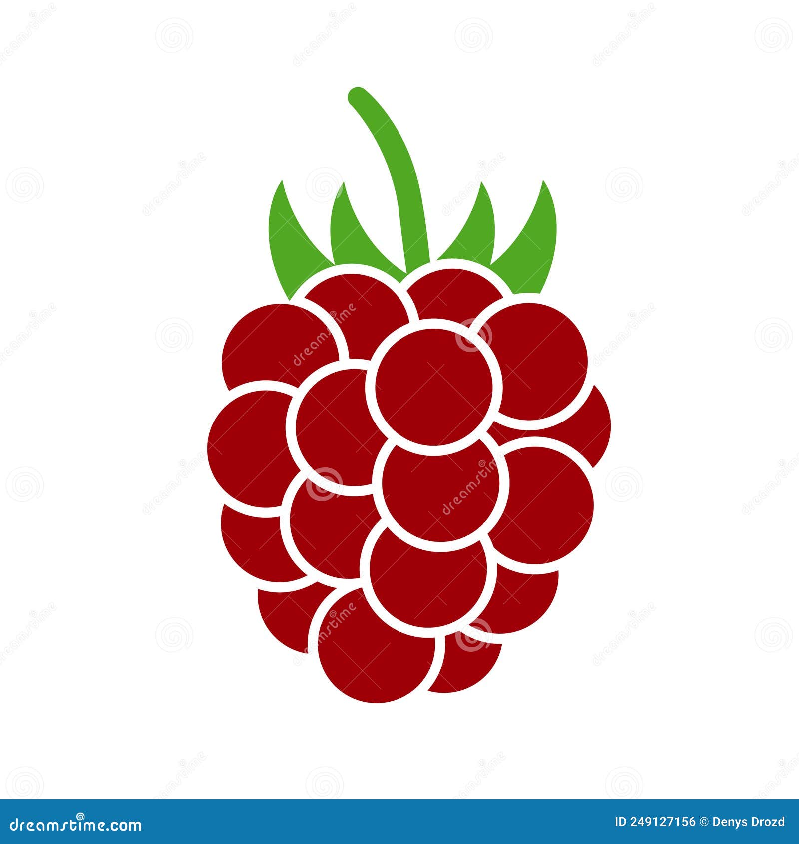 Raspberry Vector Icon Set. Fruit Illustration Sign Collection. Vitamins ...