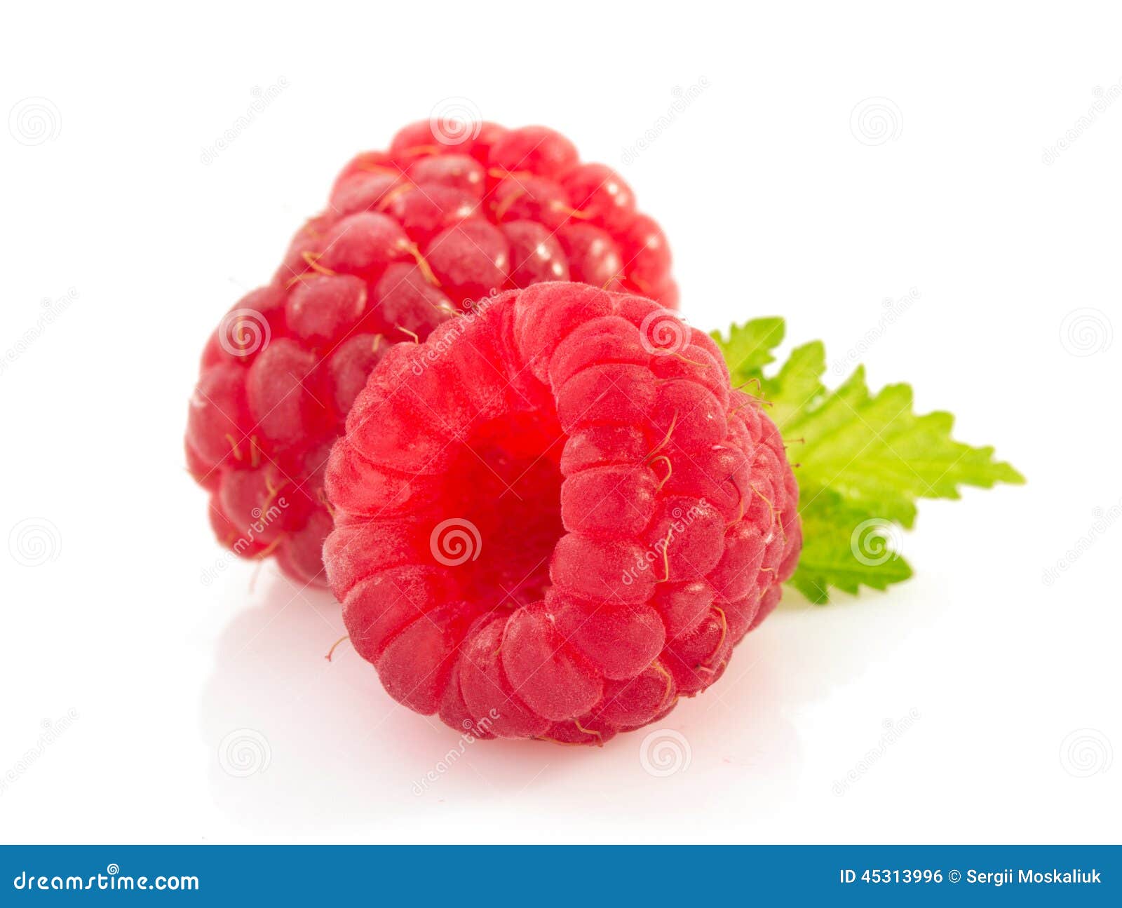 Raspberry on white stock photo. Image of foodstuff, raspberry - 45313996