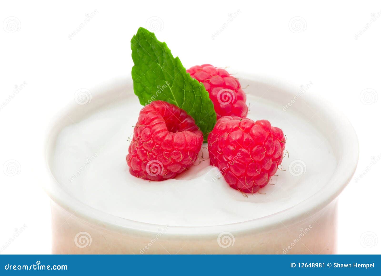 Raspberry yogurt stock image. Image of food, fruit, healthy - 12648981