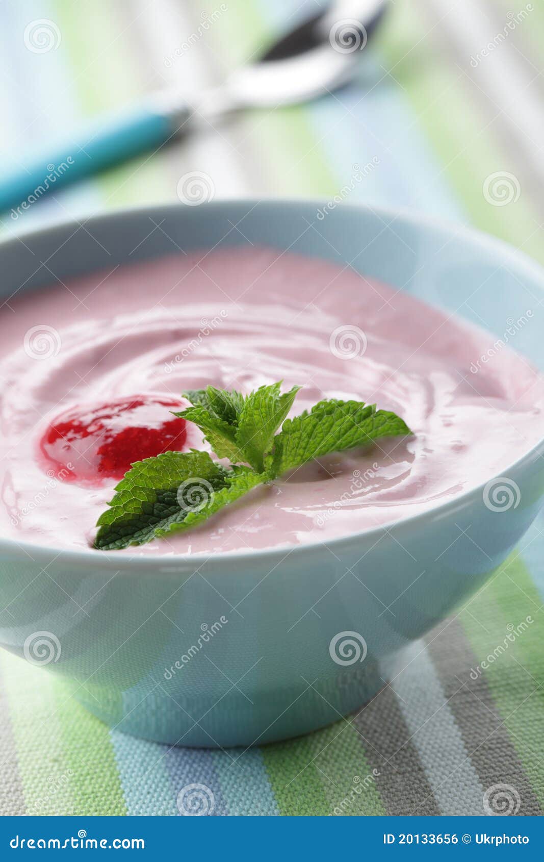 Raspberry yogurt stock photo. Image of food, vertical - 20133656