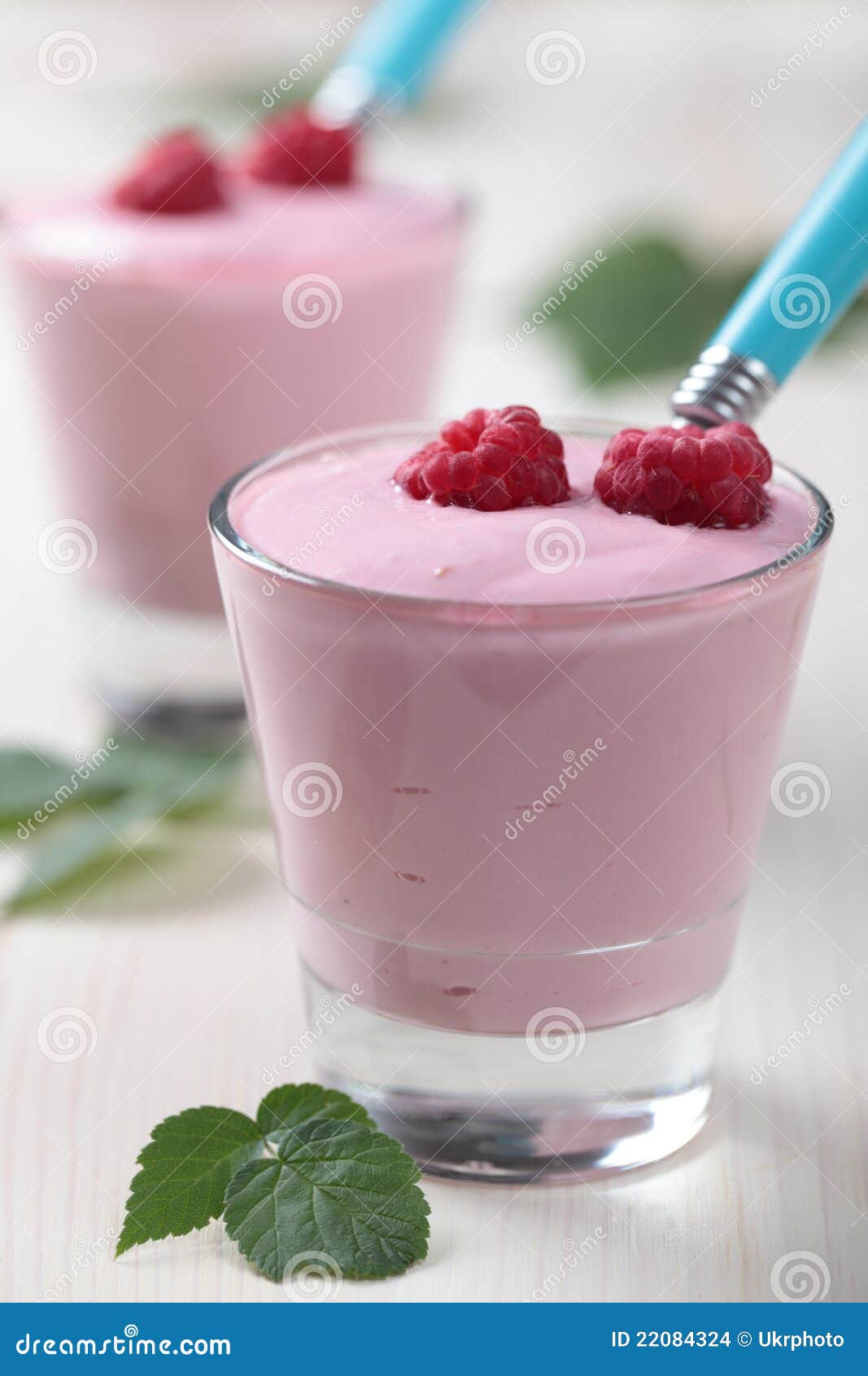 Raspberry yogurt stock photo. Image of closeup, prepared - 22084324