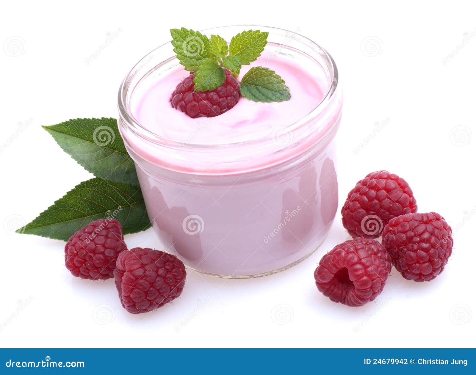 Raspberry yogurt stock photo. Image of curd, yogurt, fixing - 24679942