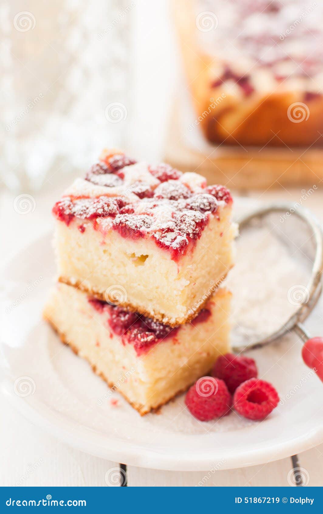 Raspberry and Yogurt Cake stock image. Image of raspberry - 51867219