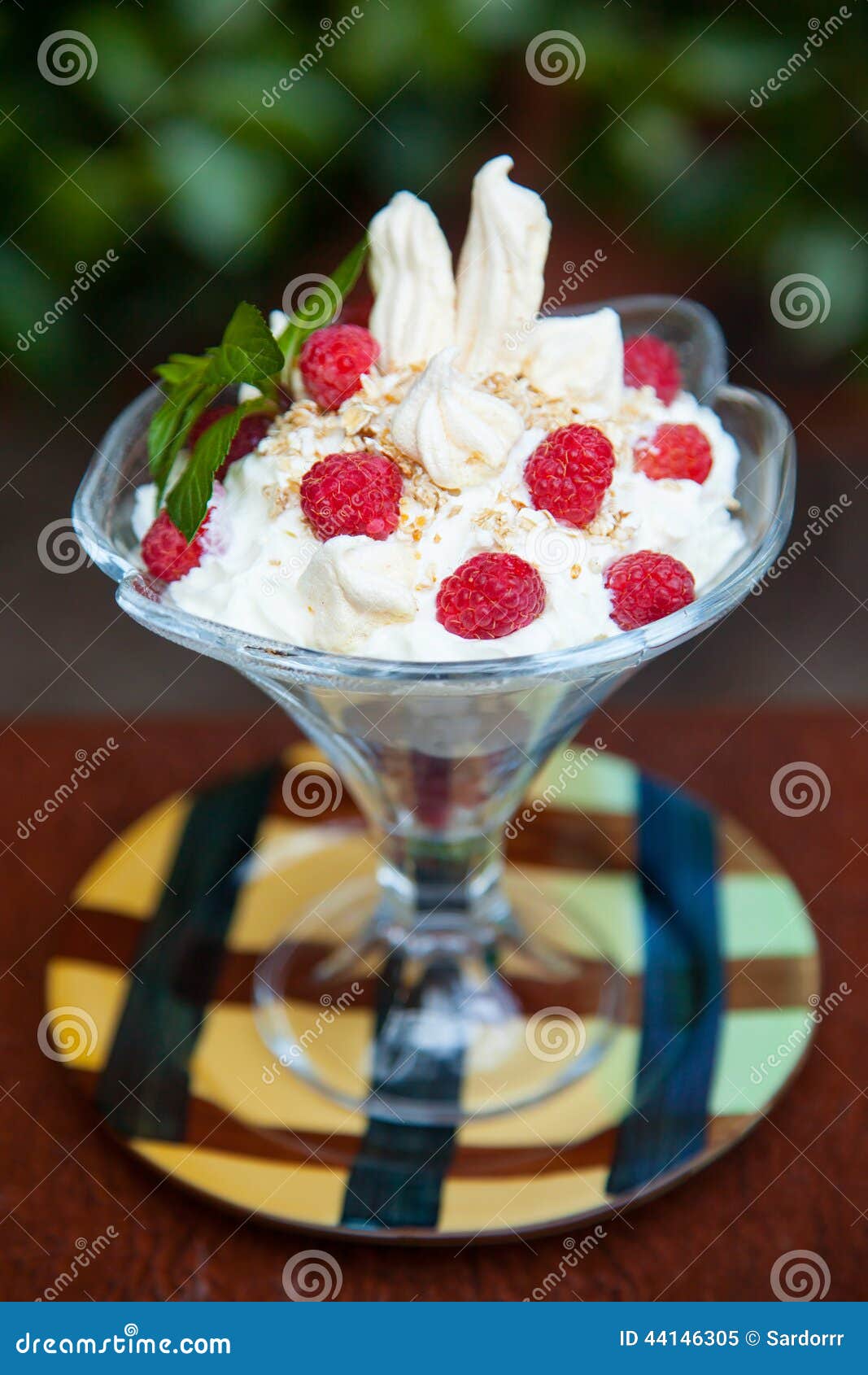 Raspberry yogurt cream stock image. Image of milk, dessert - 44146305