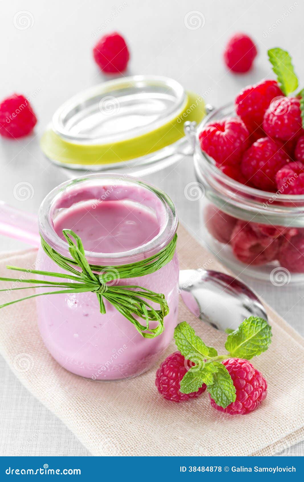 Raspberry yogurt stock photo. Image of healthy, meal - 38484878