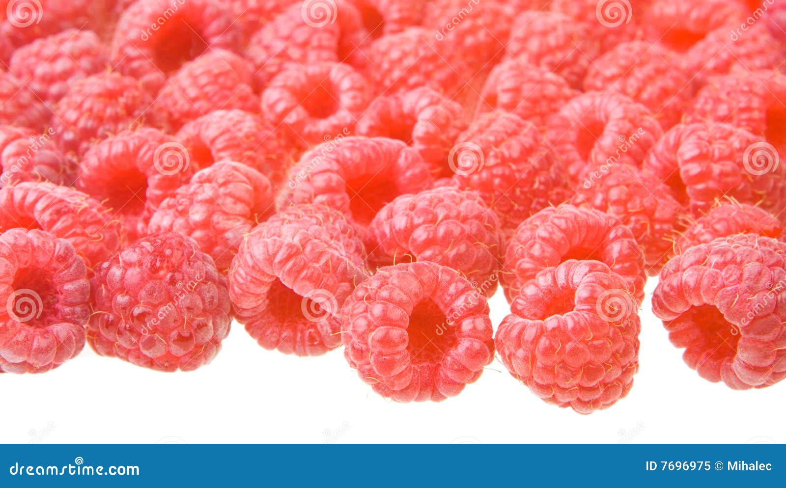 Raspberryes on white stock image. Image of group, objects - 7696975