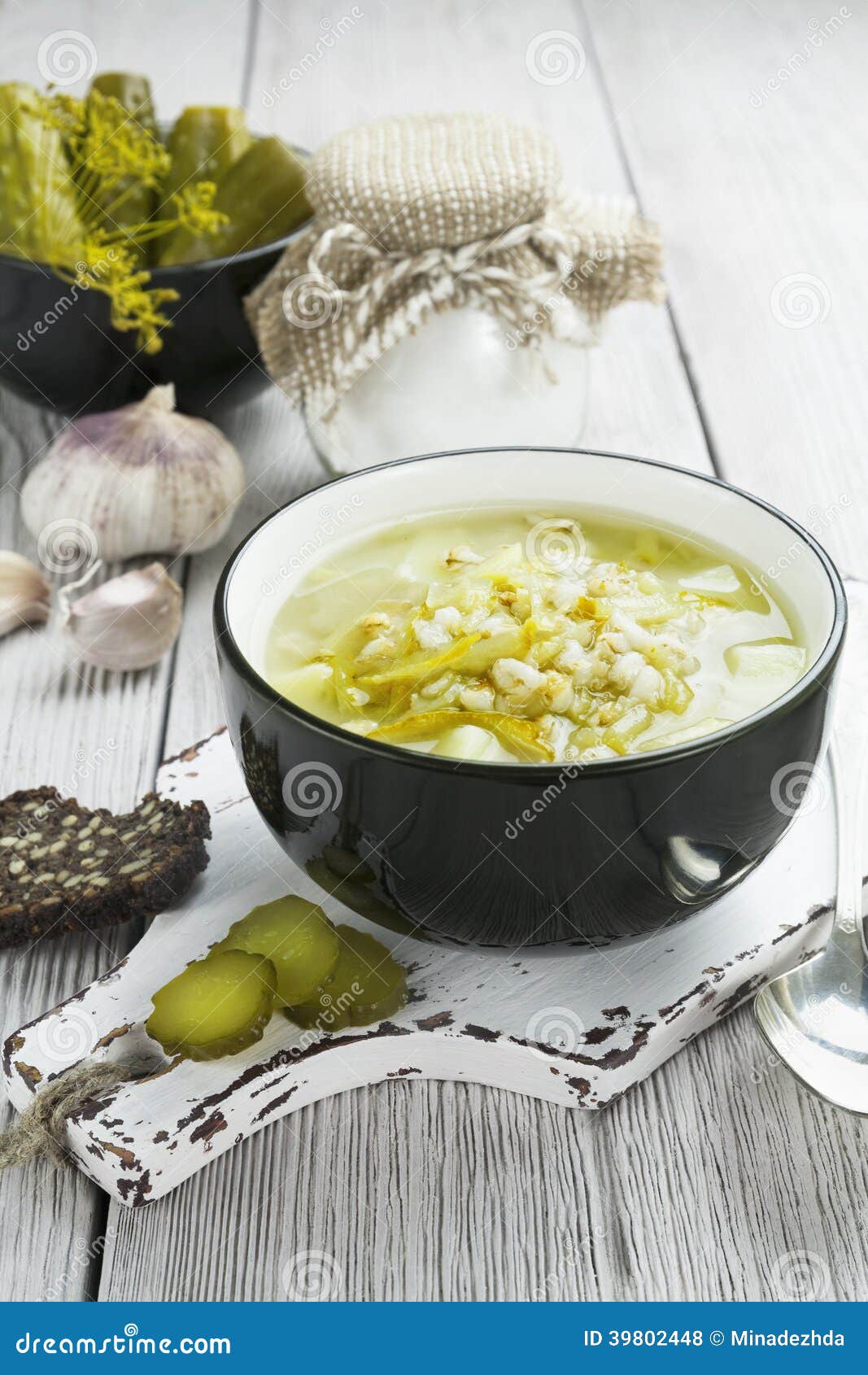 Rassolnik stock photo. Image of barley, meatless, russian - 39802448