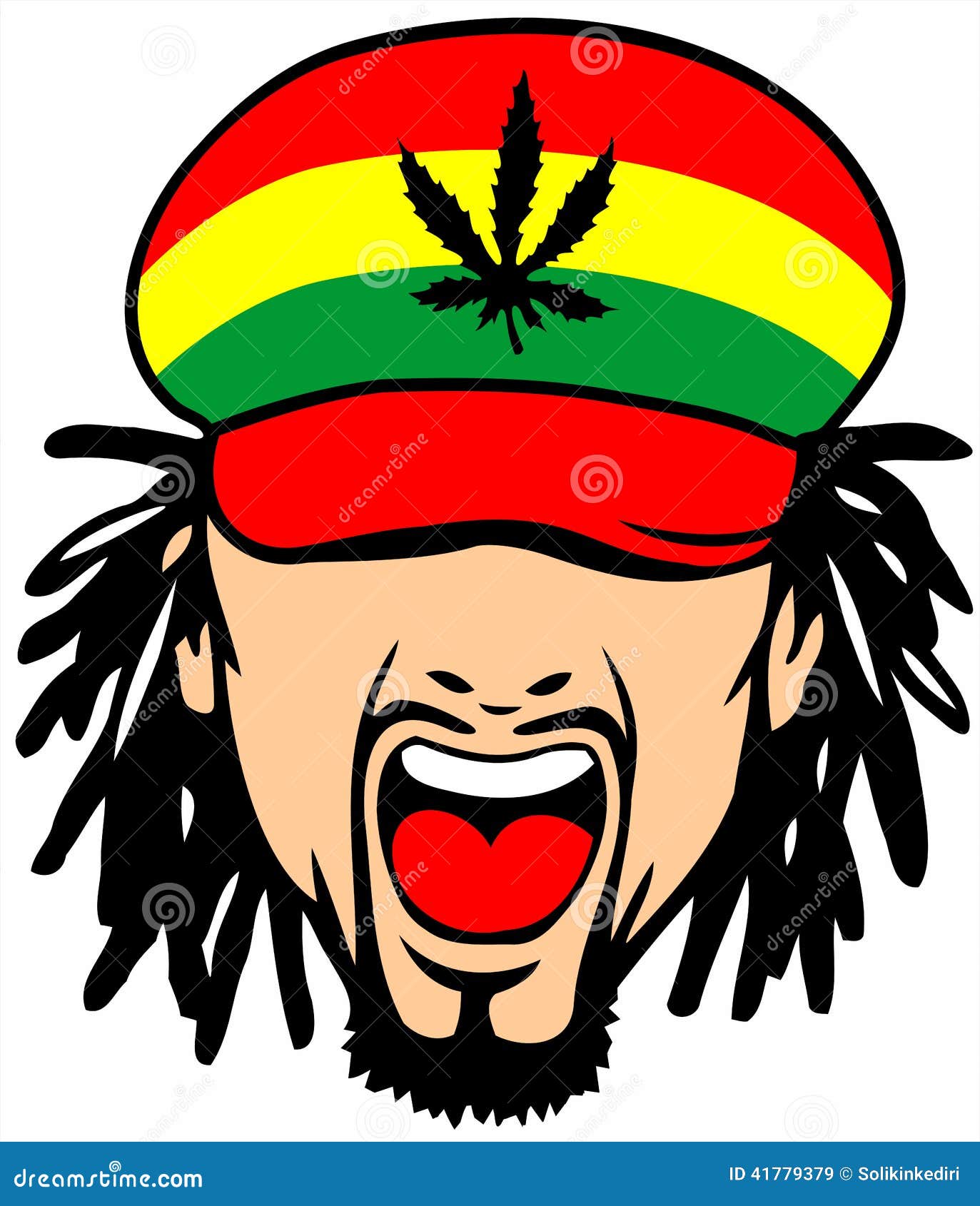 Rasta stock de ilustración. Ilustración de cobarde, verde - 41779379