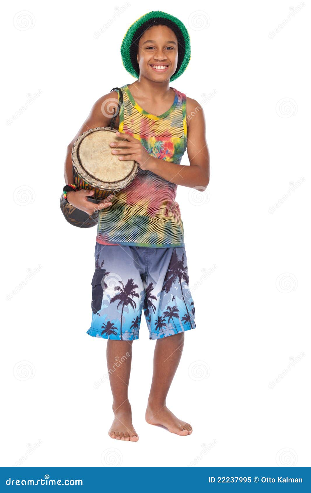 Rasta boy with conga stock image. Image of afro, backgound - 22237995