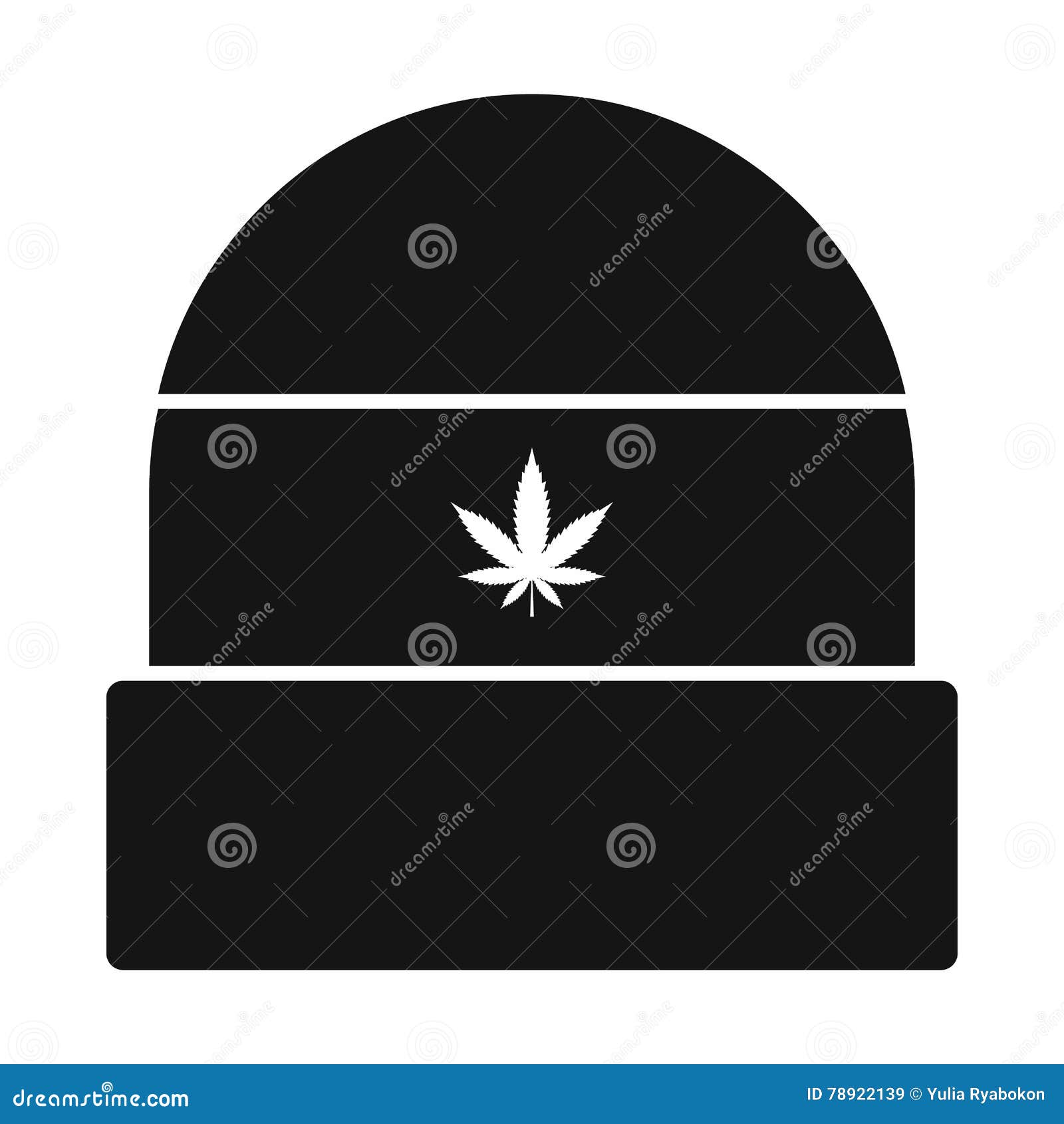 Rasta Cap Icon, Black Simple Style Stock Vector - Illustration of ...