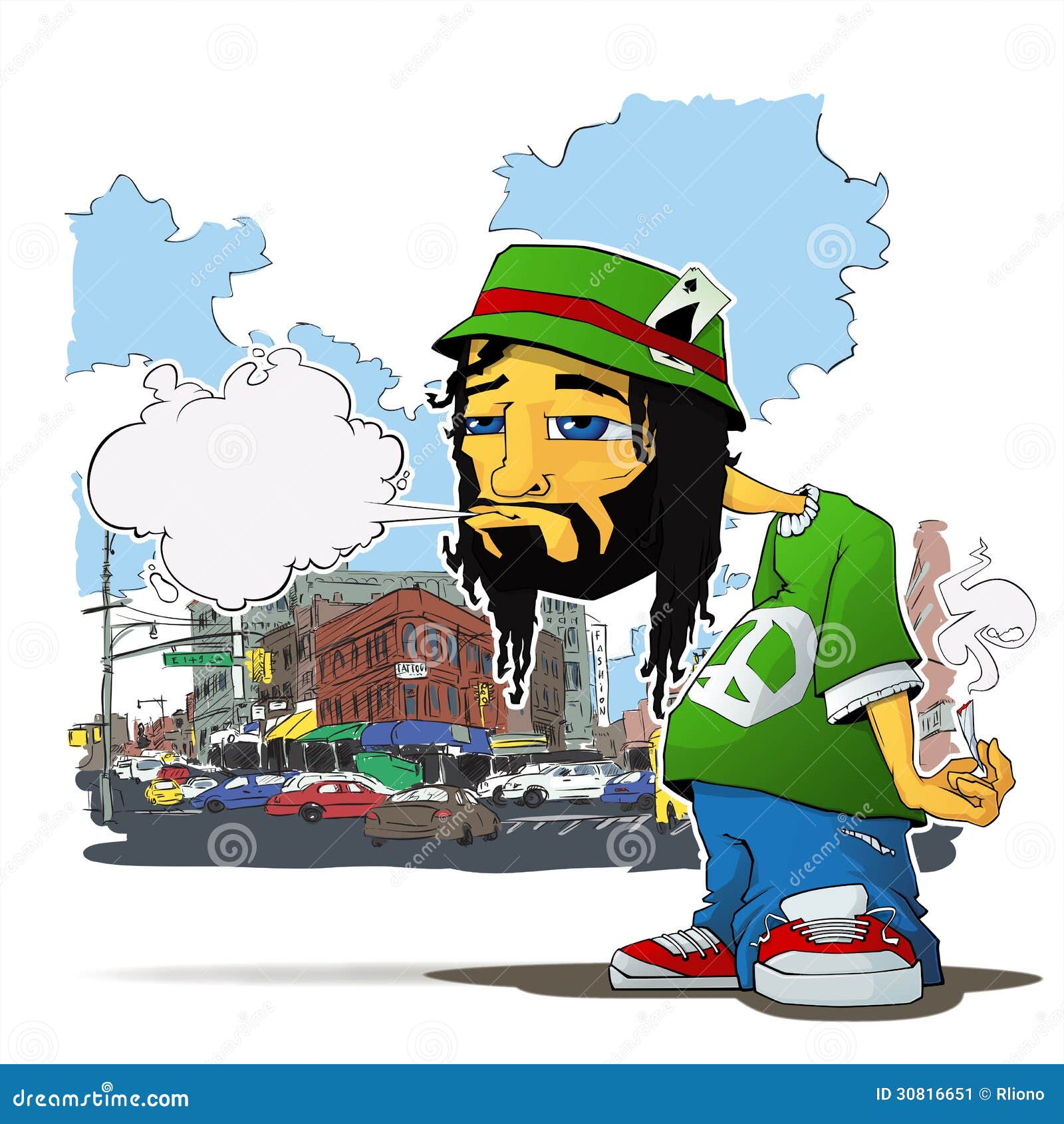 Rasta Character. Vector Illustration | CartoonDealer.com #30816688