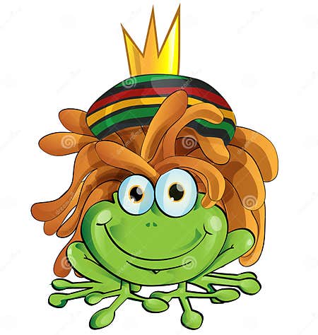 Rasta frog cartoon stock vector. Illustration of happy - 36918393