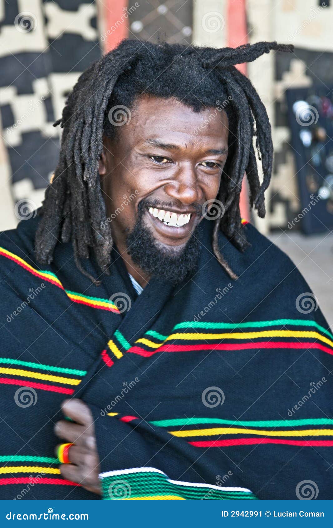 Rasta man stock image. Image of happy, stripes, african - 2942991
