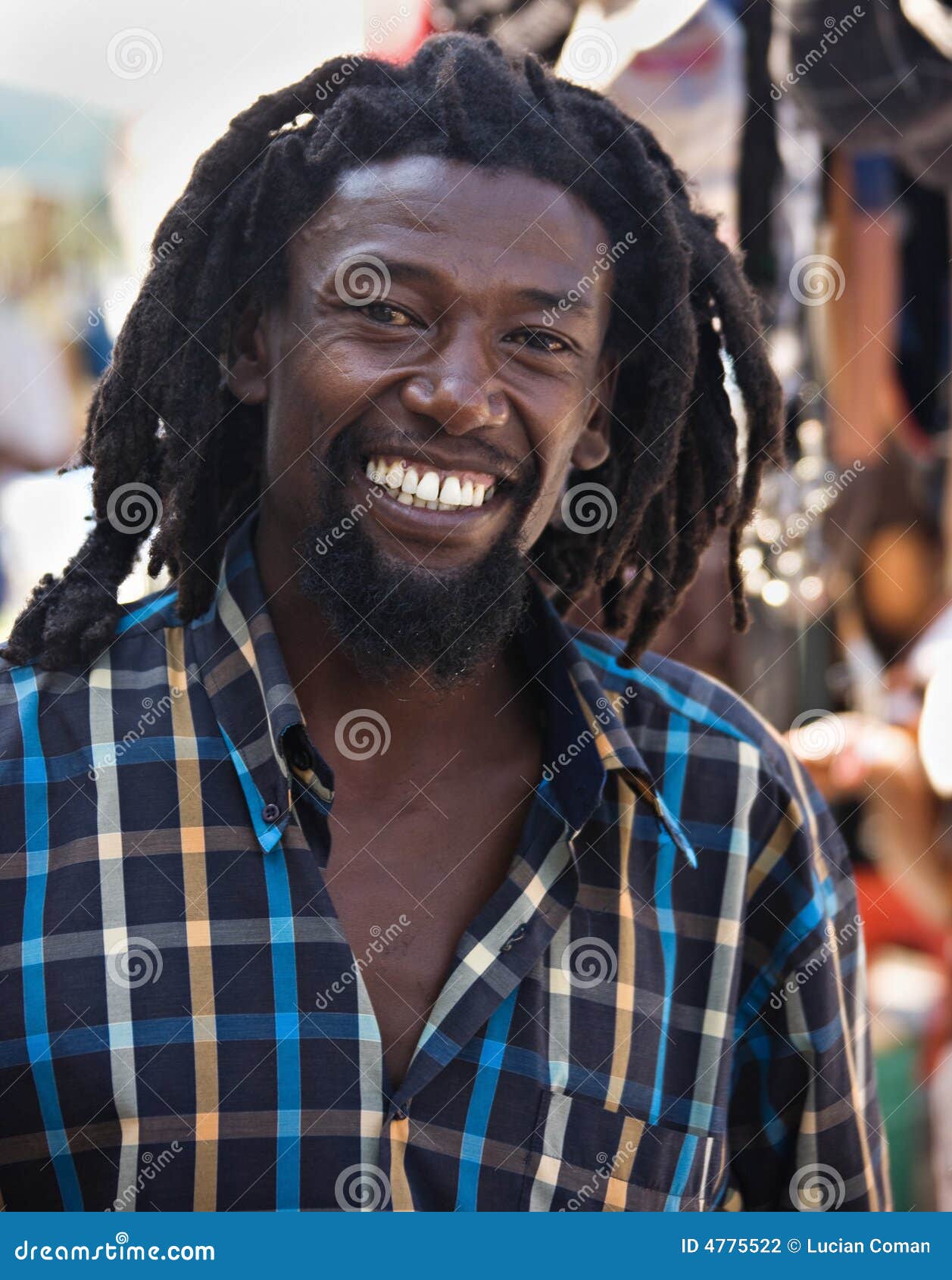 Rastafarian stock photo. Image of reggae, casual, face - 4775522
